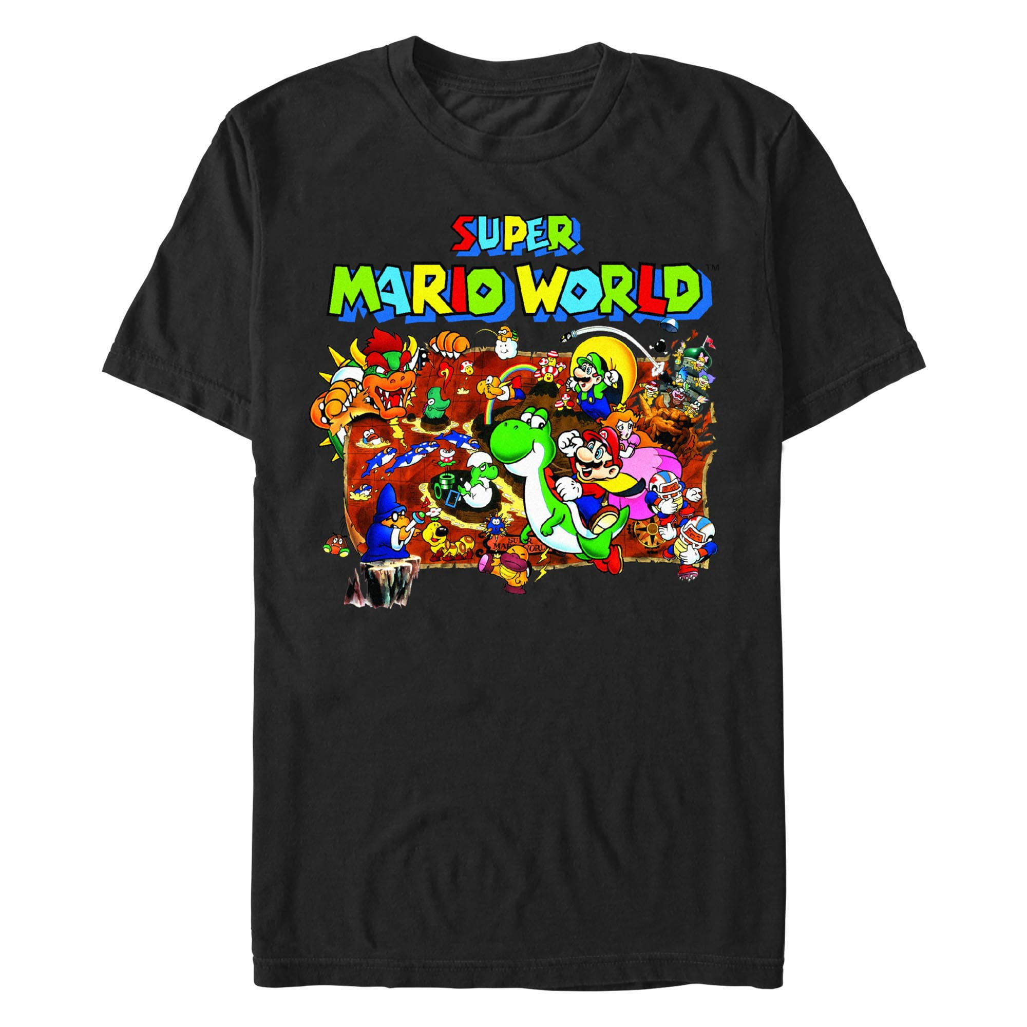 Men's Nintendo Super Mario World Poster Graphic T-Shirt - Walmart.com