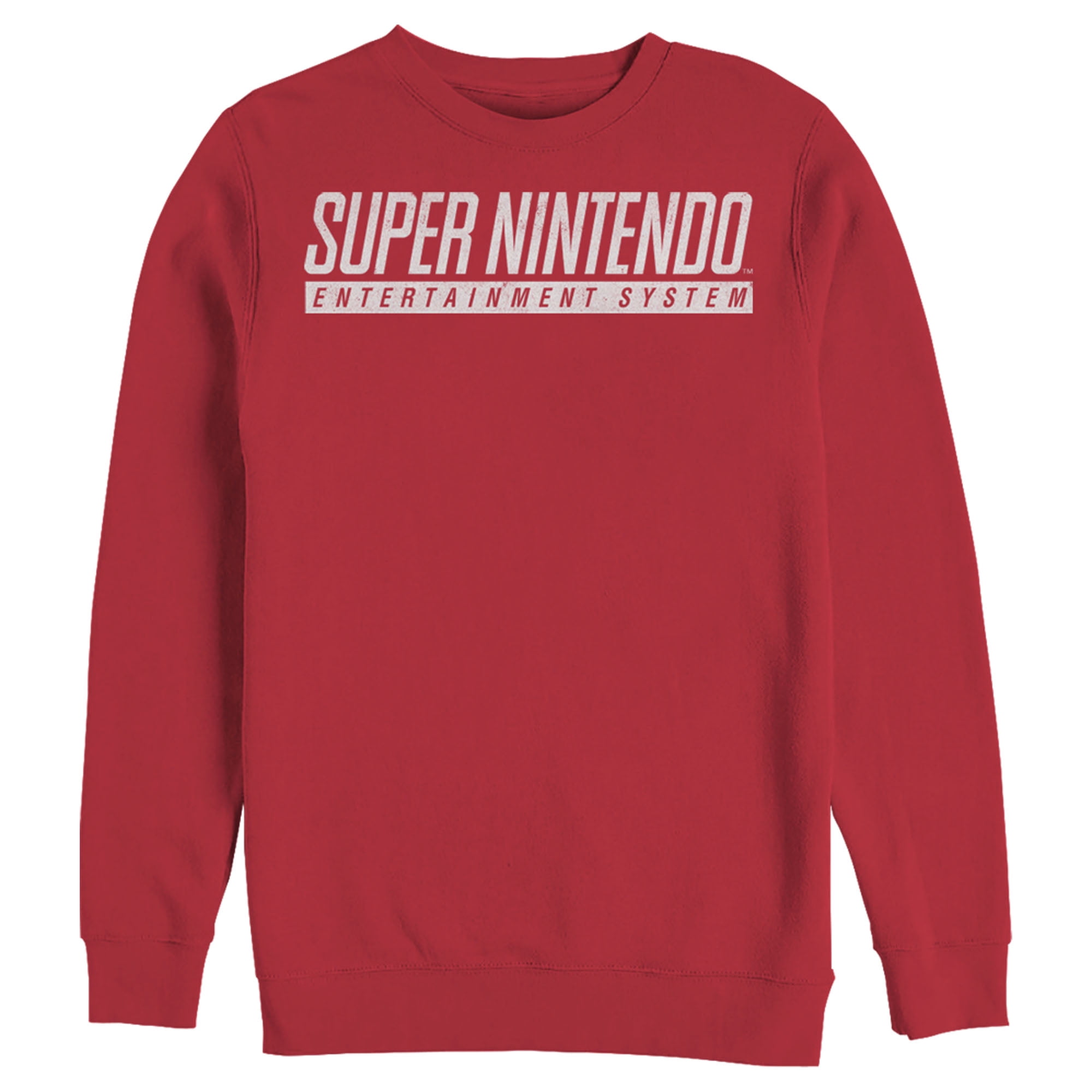 Men's Nintendo Super NES Text Logo Sweatshirt Red 3X Large - Walmart.com