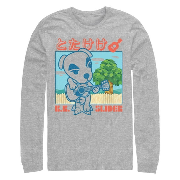 Men's Nintendo Totakeke K.K. Slider Guitar Long Sleeve Shirt - Walmart.com