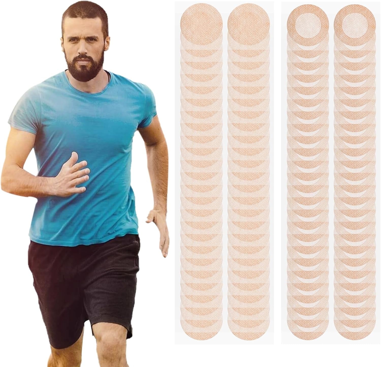 Men's Nipple Covers 100Pcs (50 Pairs) Ultra-Thin Anti-Chafing for ...