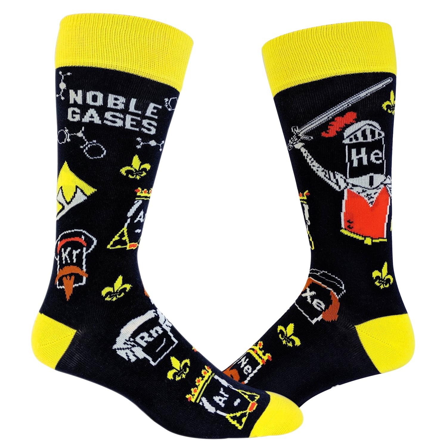 Men's Noble Gases Socks Funny Science Chemistry Footwear - Walmart.com
