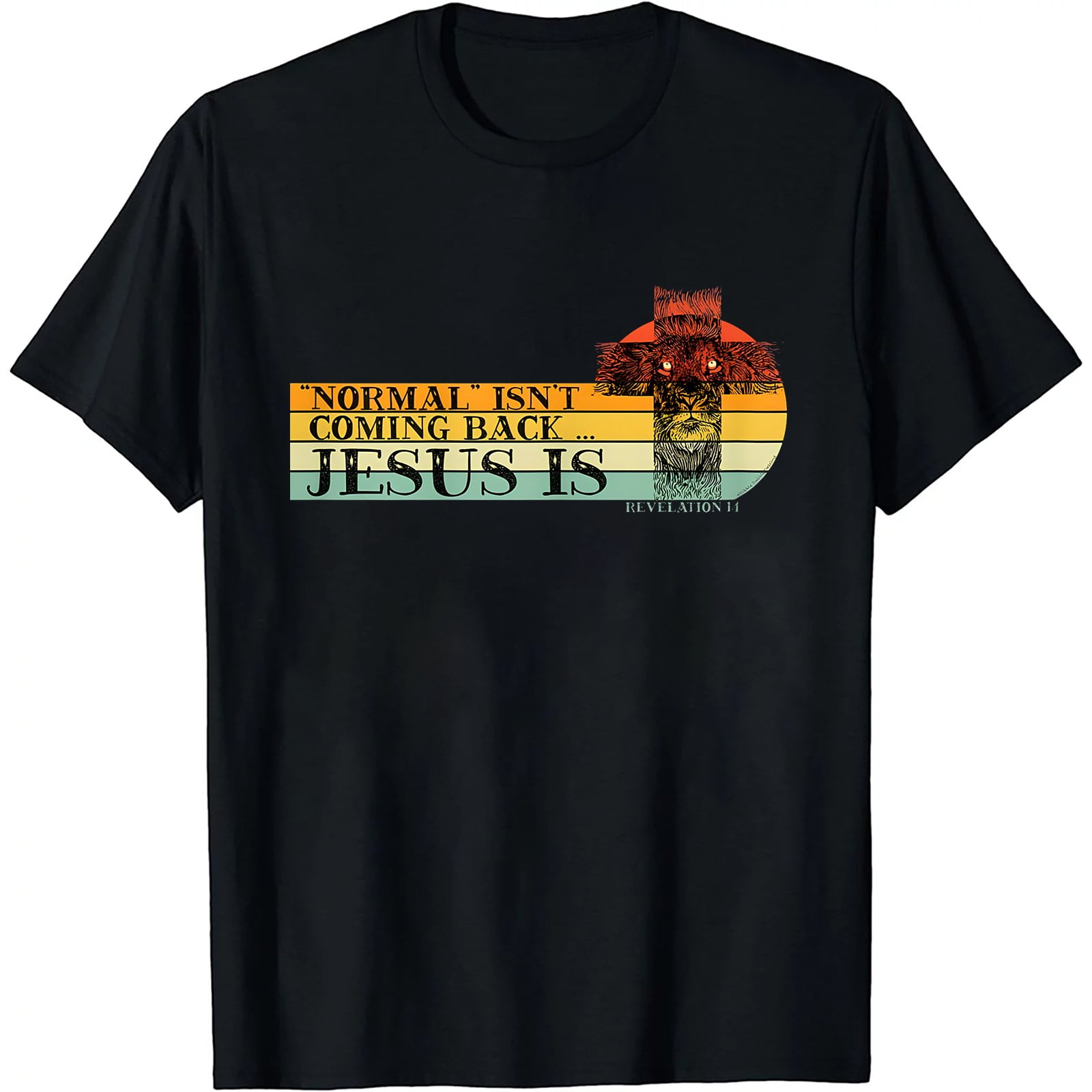 Men's Normal Isn't Coming Back Jesus Is Retro Short Sleeve Round Neck ...