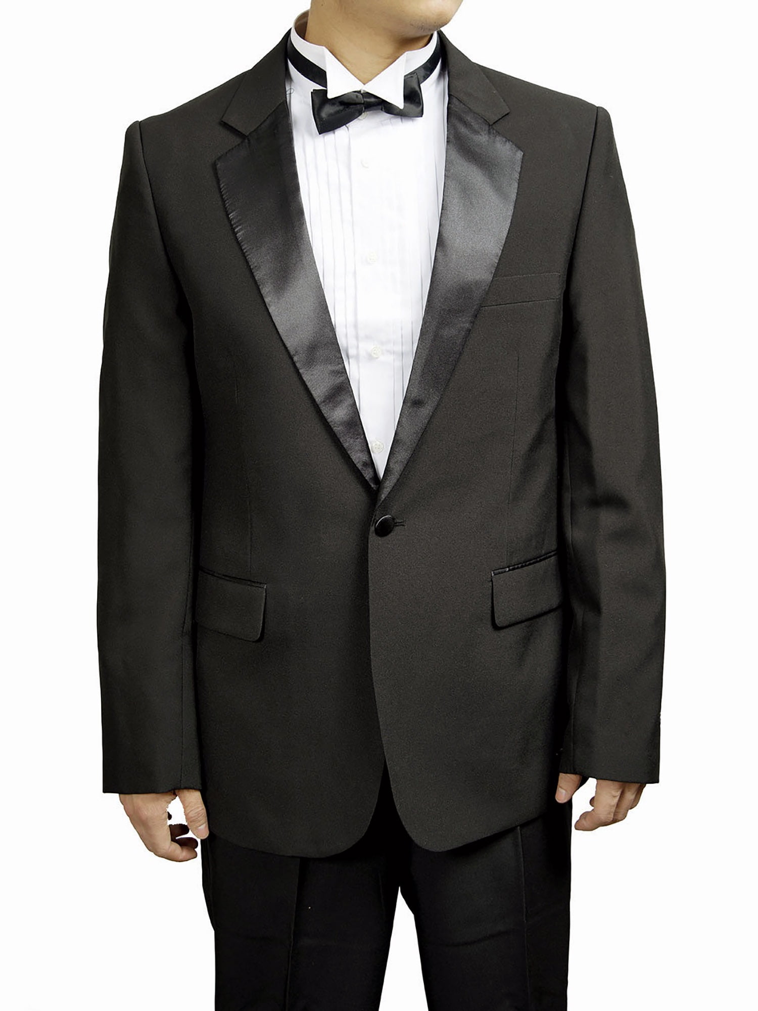 Men's Notch Collar Style Black Tuxedo Jacket - Walmart.com
