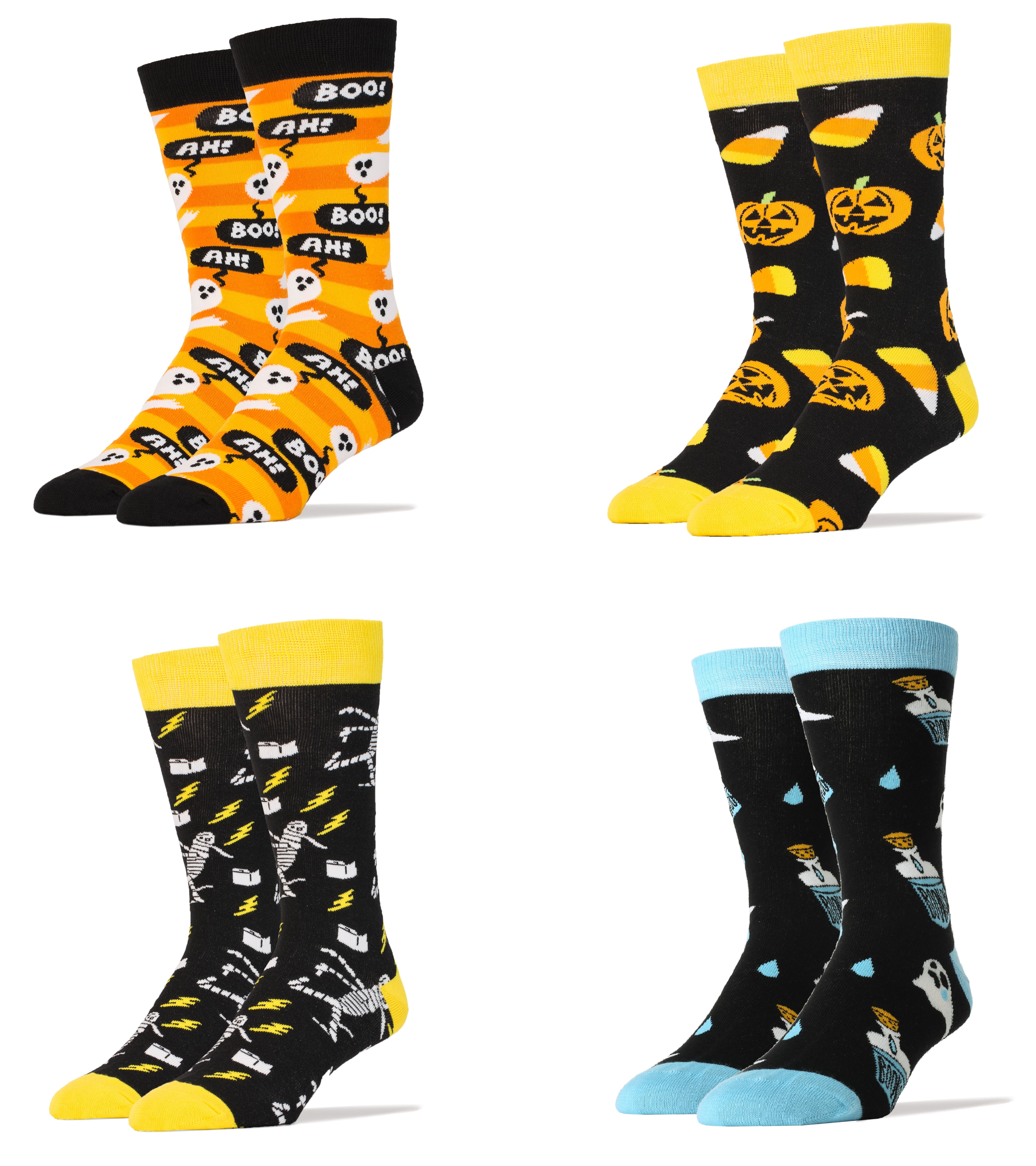 Men's Novelty Crew Socks, Funny Crazy Socks, Fun Cool Colorful Dress ...
