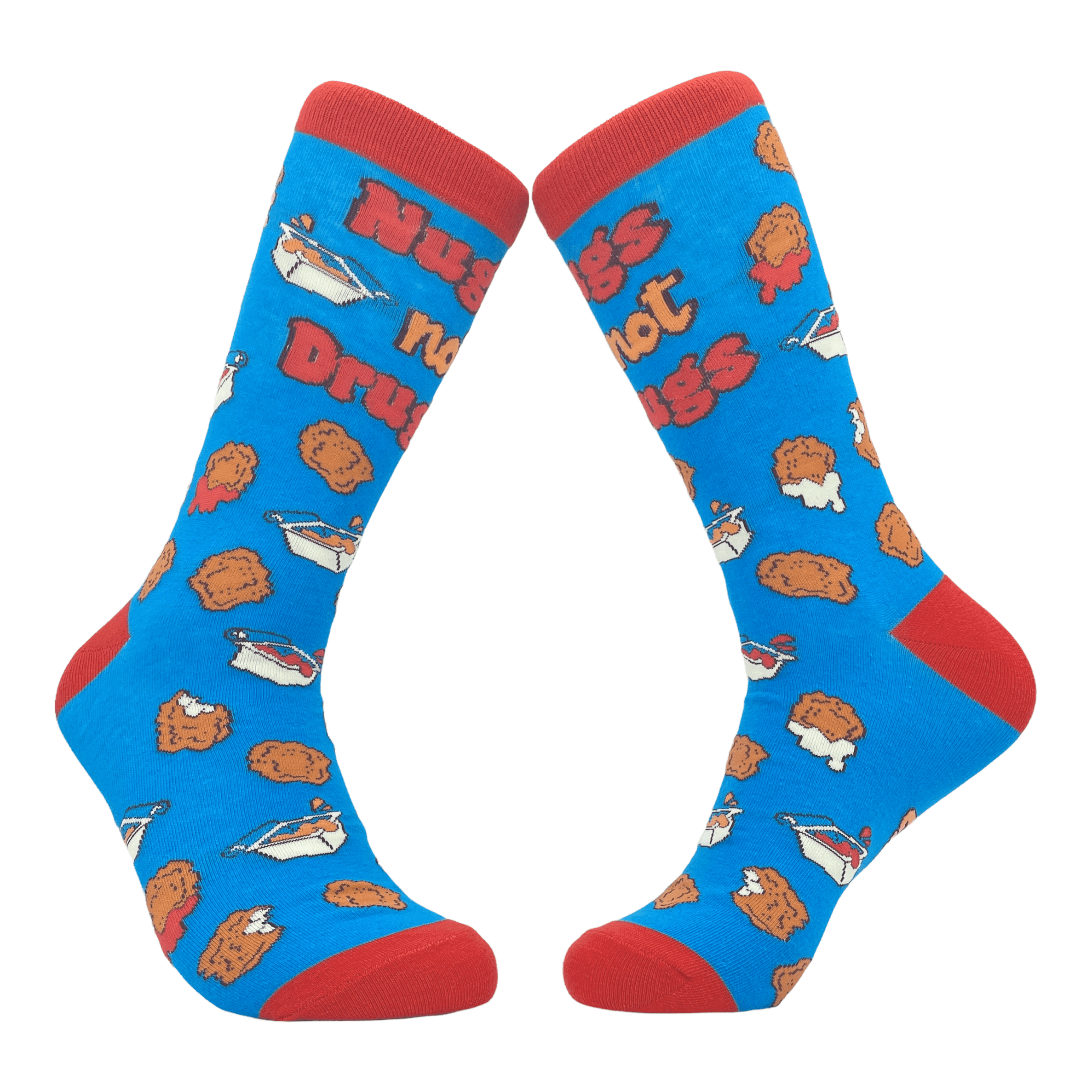Men's Nugs Not Drugs Socks Funny Chicken Nuggets Fast Food Sauce ...