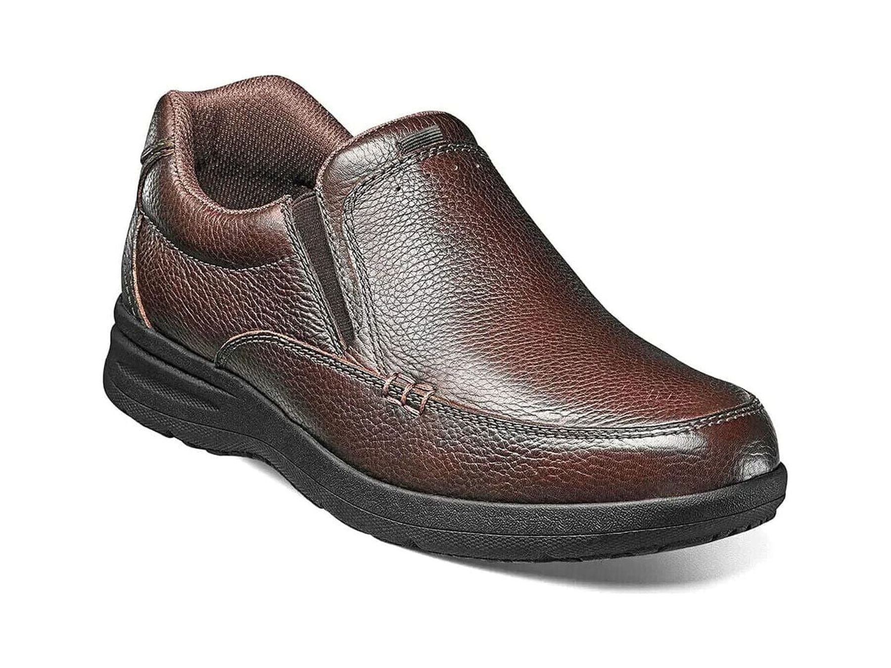 Men's Nunn Bush Cam Moc Toe Slip On Walking Shoes Brown Tumbled 84696 ...