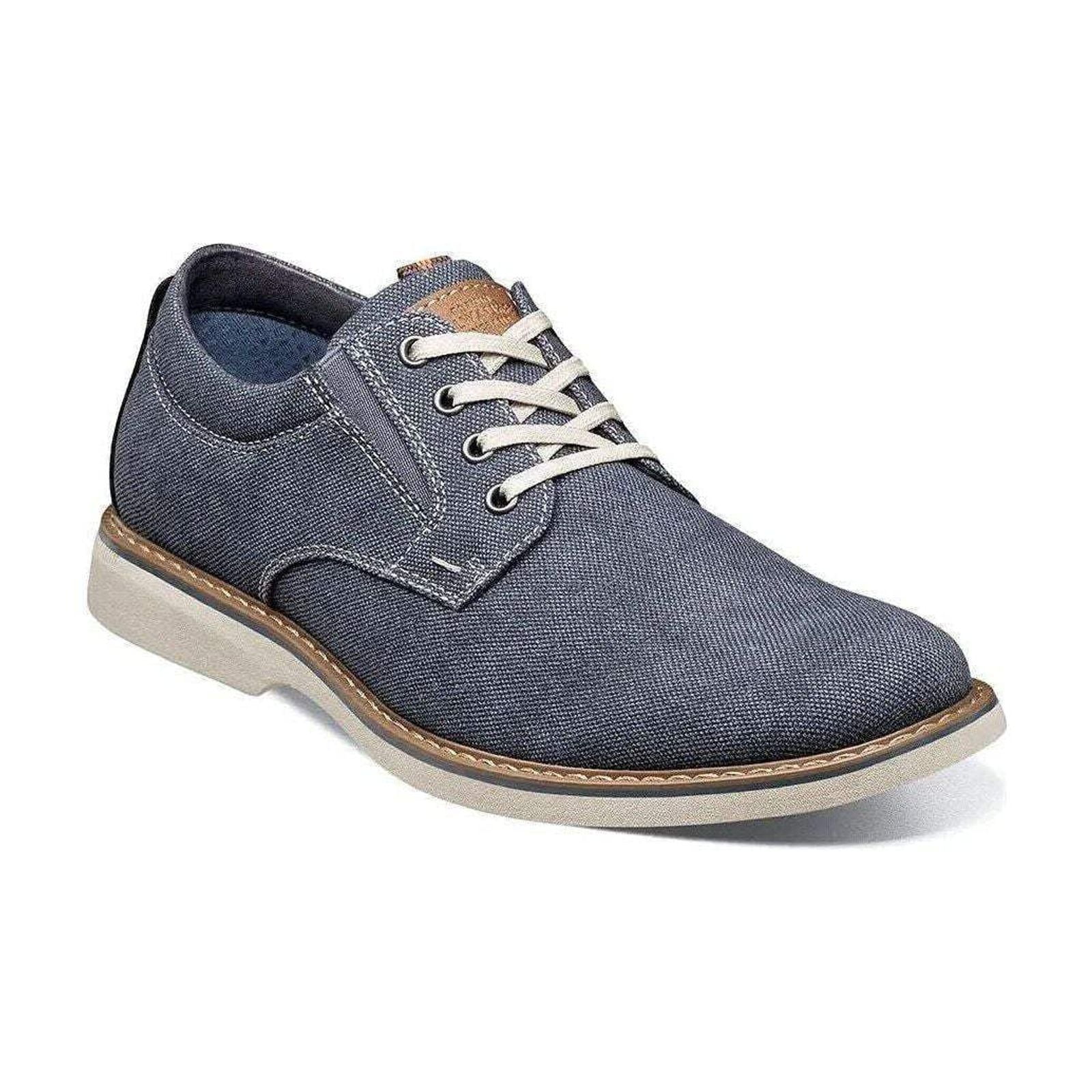 Men's Nunn Bush Otto Canvas Plain Toe Oxford Shoes Dressy Blue Denim ...