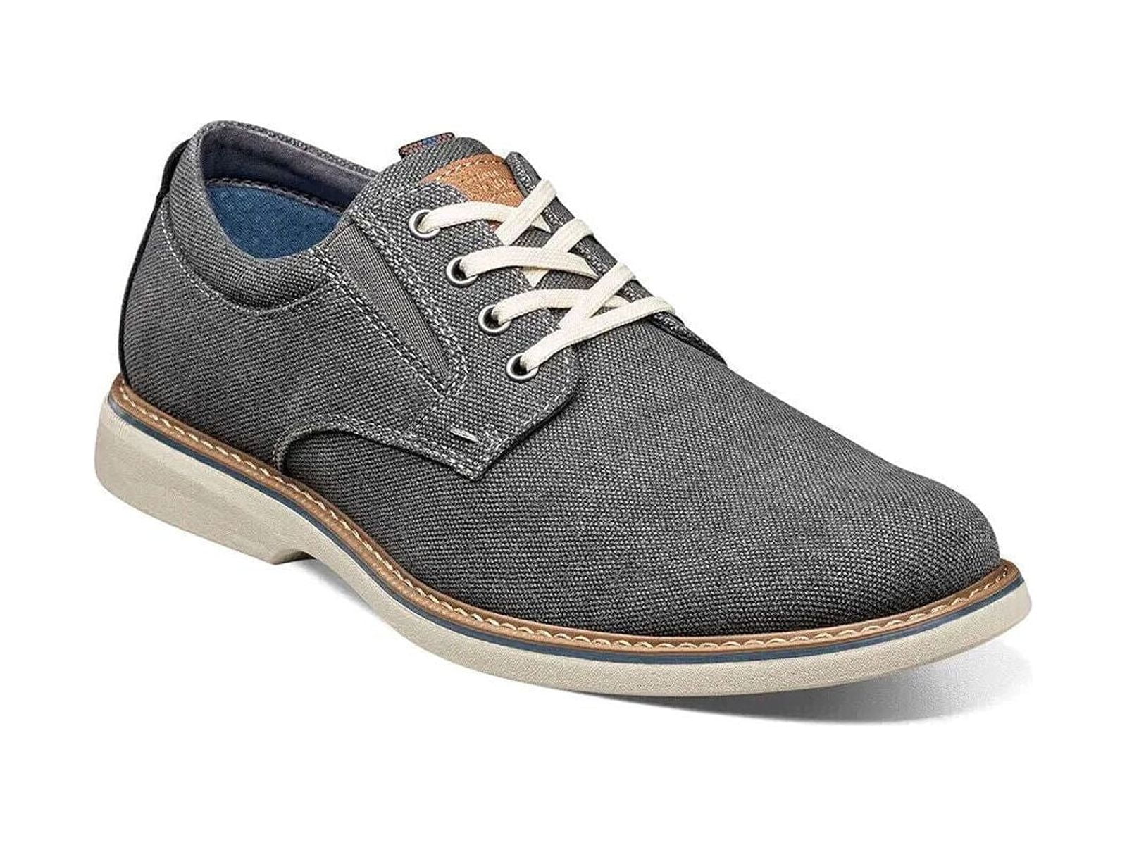 Men's Nunn Bush Otto Canvas Plain Toe Oxford Shoes Dressy Gunmetal ...