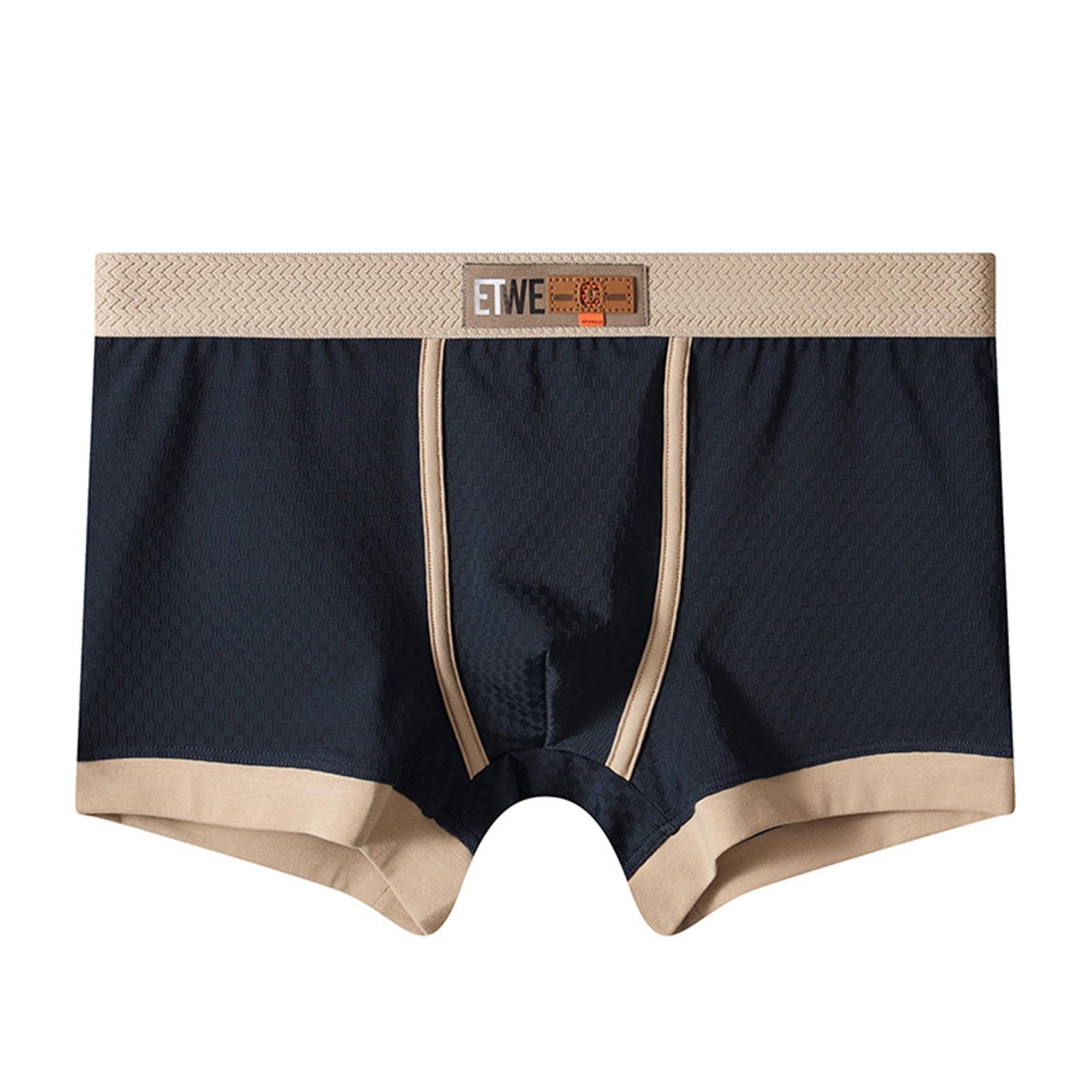 Men's Nylon-Spandex Boxer Briefs - 1/3 Pack Moisture-Wicking Anti-Roll ...