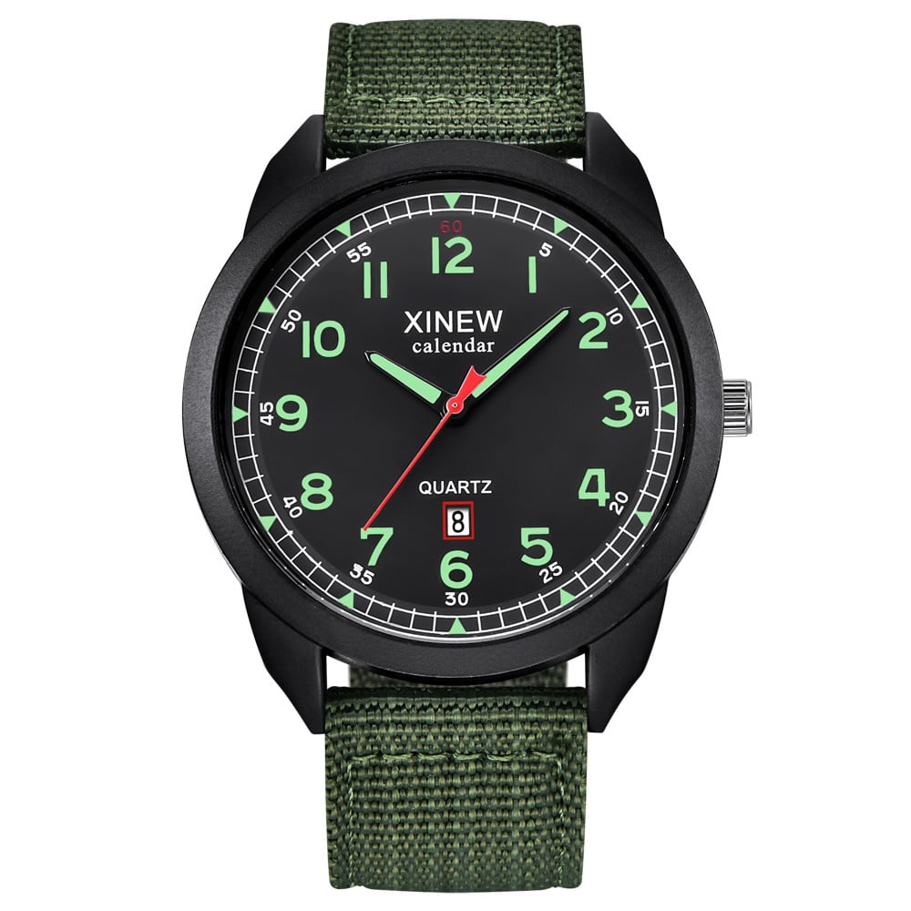 Men's Nylon Waterproof Date Cat Watch Quartz Watch Analog Quartz ...