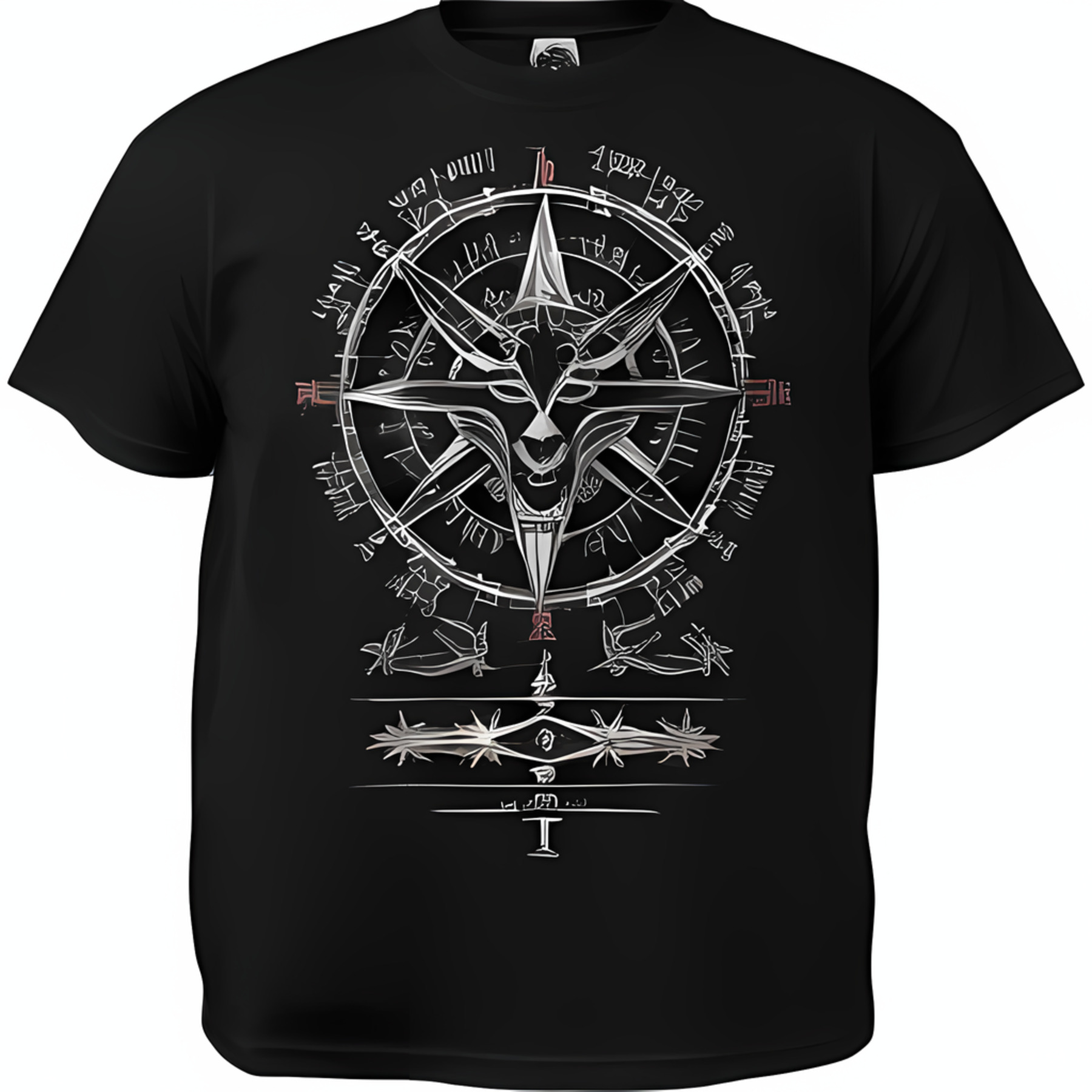 Men's Occult Compass 20 Years Graphic T-Shirt Mystical Design with ...