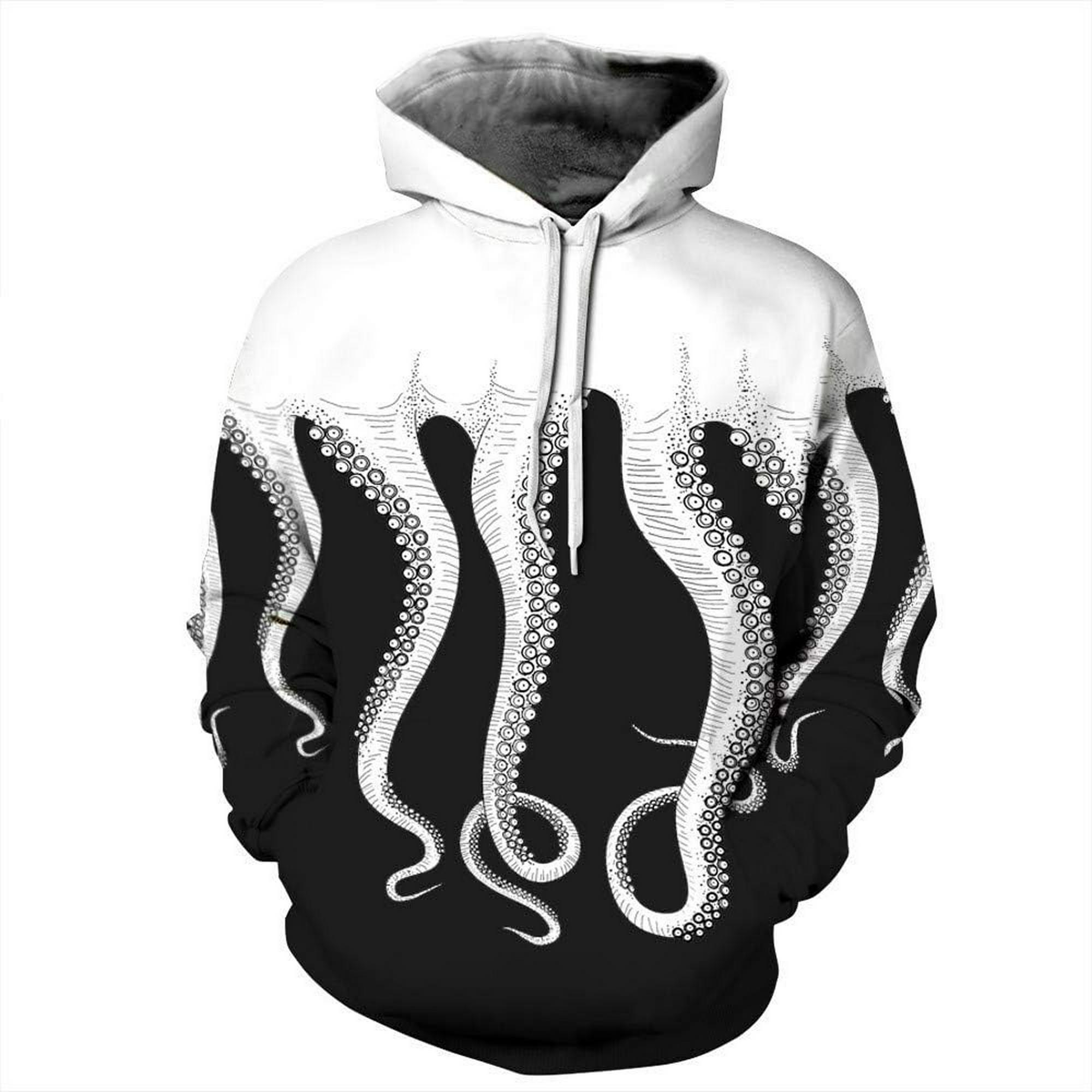 Men's Octopus 3D Printed Anime Hooded Cartoon Long Sleeve Hoodie ...