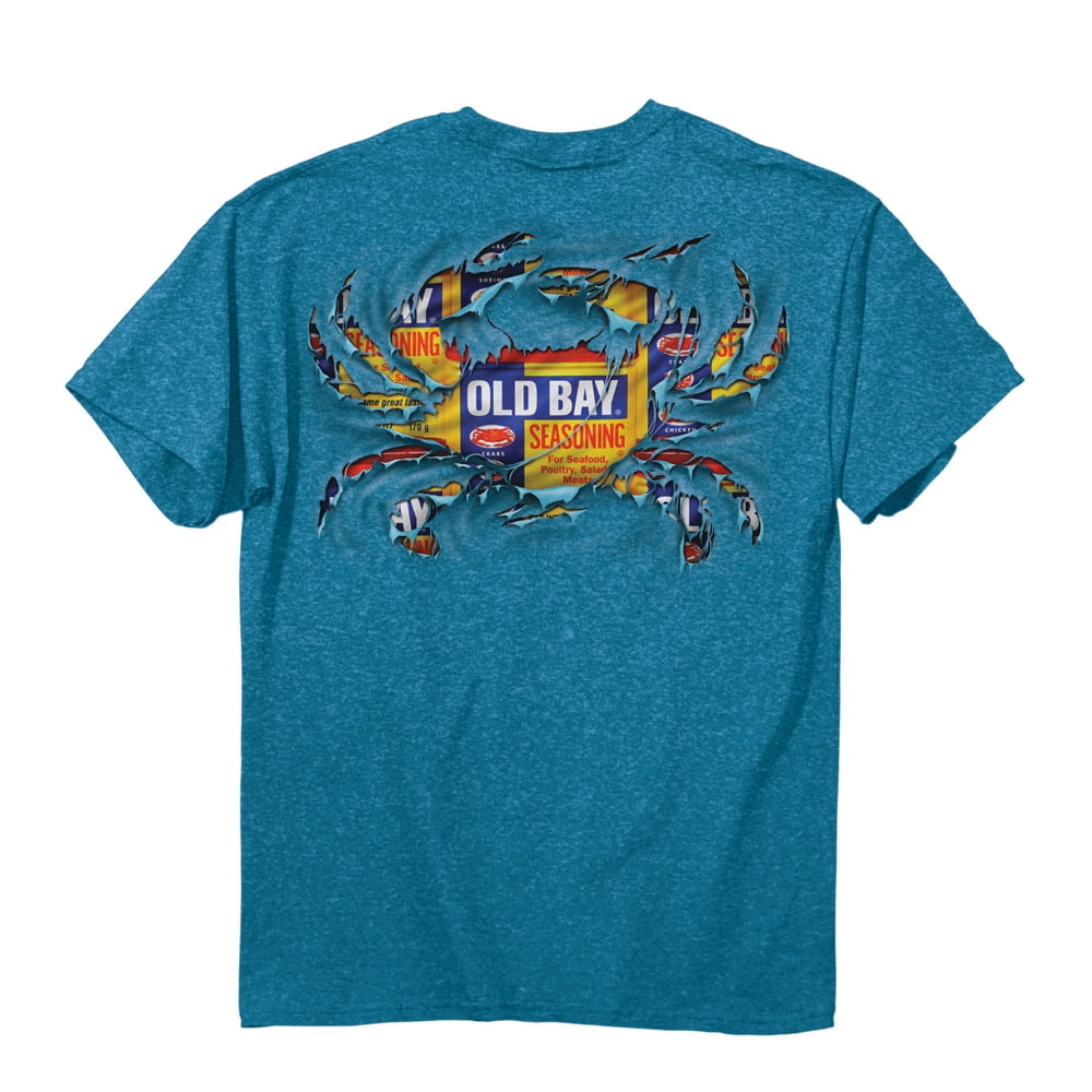 Men's Officially Licensed Old Bay Ripped Crab T-Shirt - Walmart.com