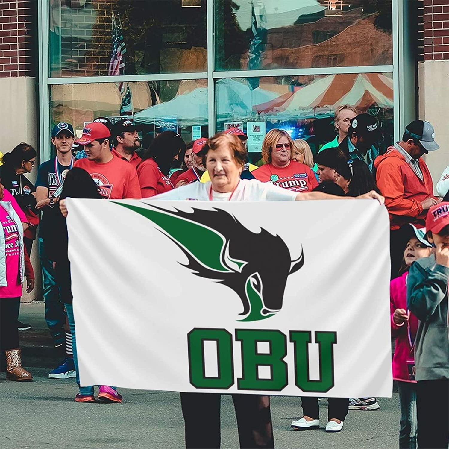 Men's Oklahoma Baptist University Logo Garden Flag 3x5 Ft Decor Outdoor ...