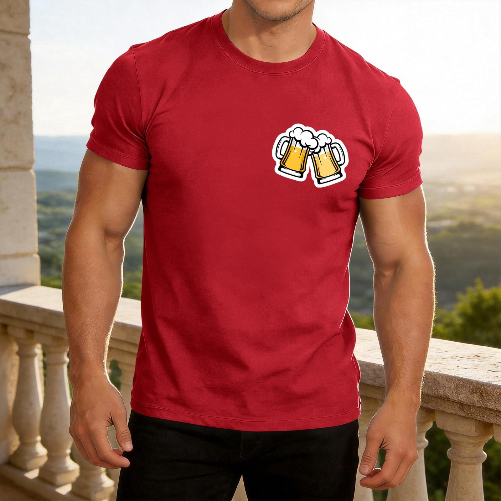 Men's Oktoberfest Themed T-Shirt, Short Sleeve Crew Neck Tee ...