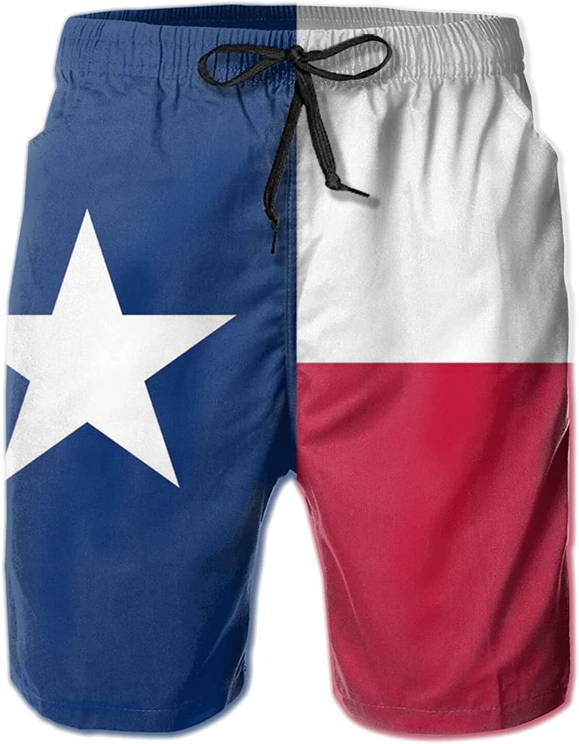 Men's One Star Us Flag Texas Swim Trunks Quick Dry Summer Surf Beach ...
