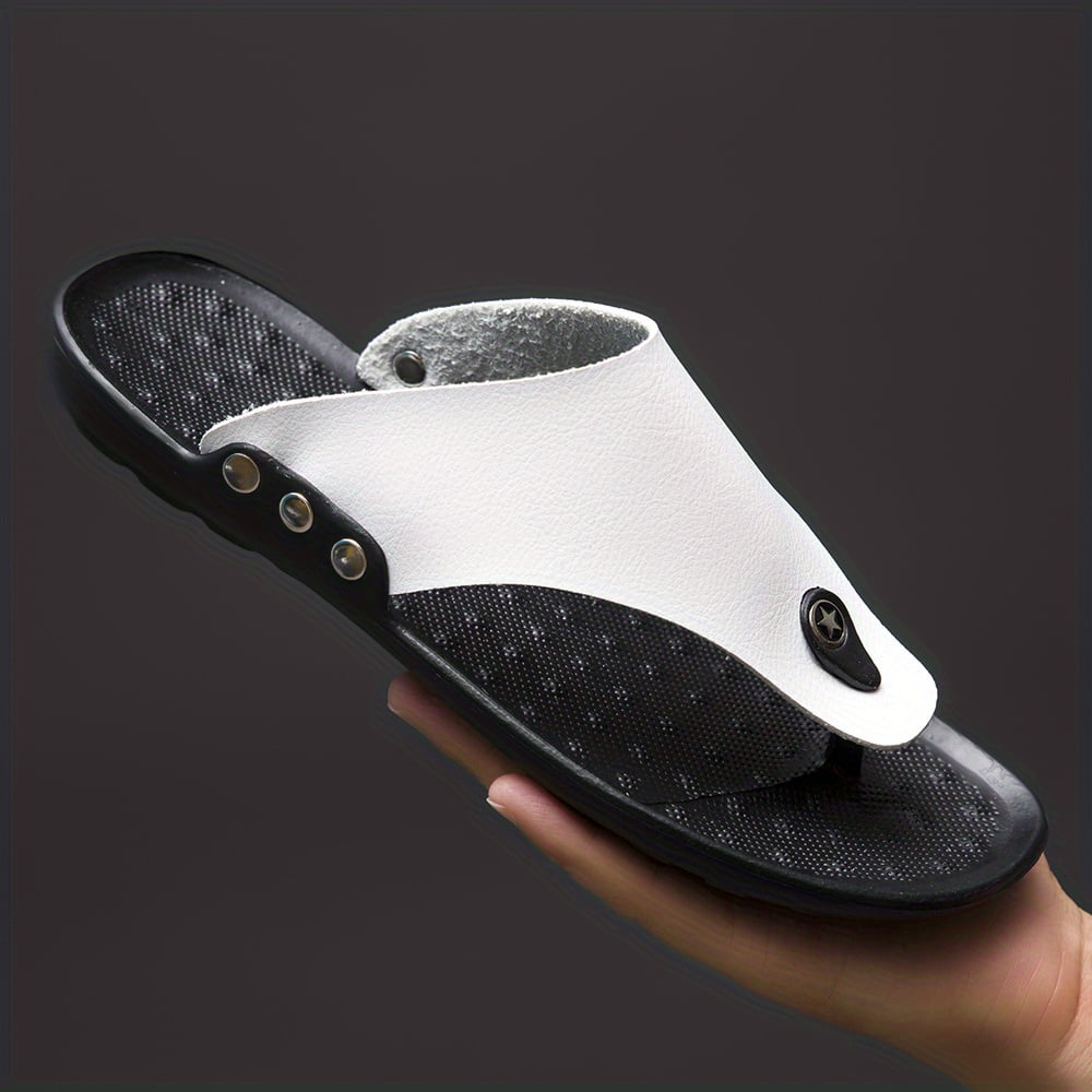 Men's Open Toe Flip Flop Comfortable T-Strap Beach Sandals - Walmart.com