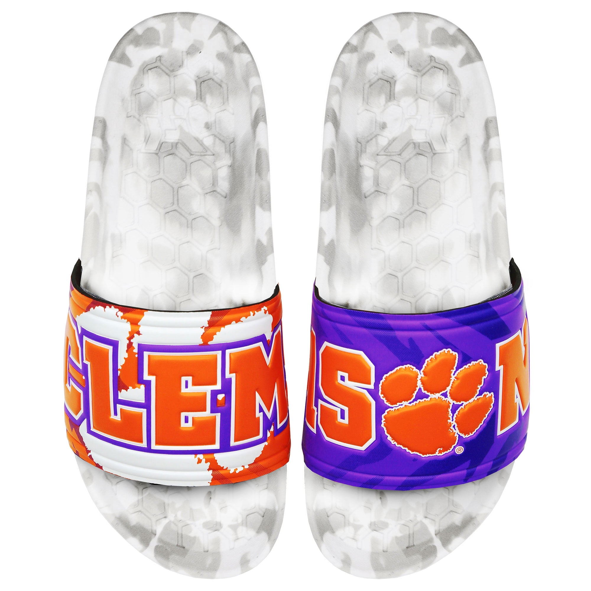 Men's Orange/Purple Clemson Tigers Slydr Pro Slide Sandals - Walmart.com