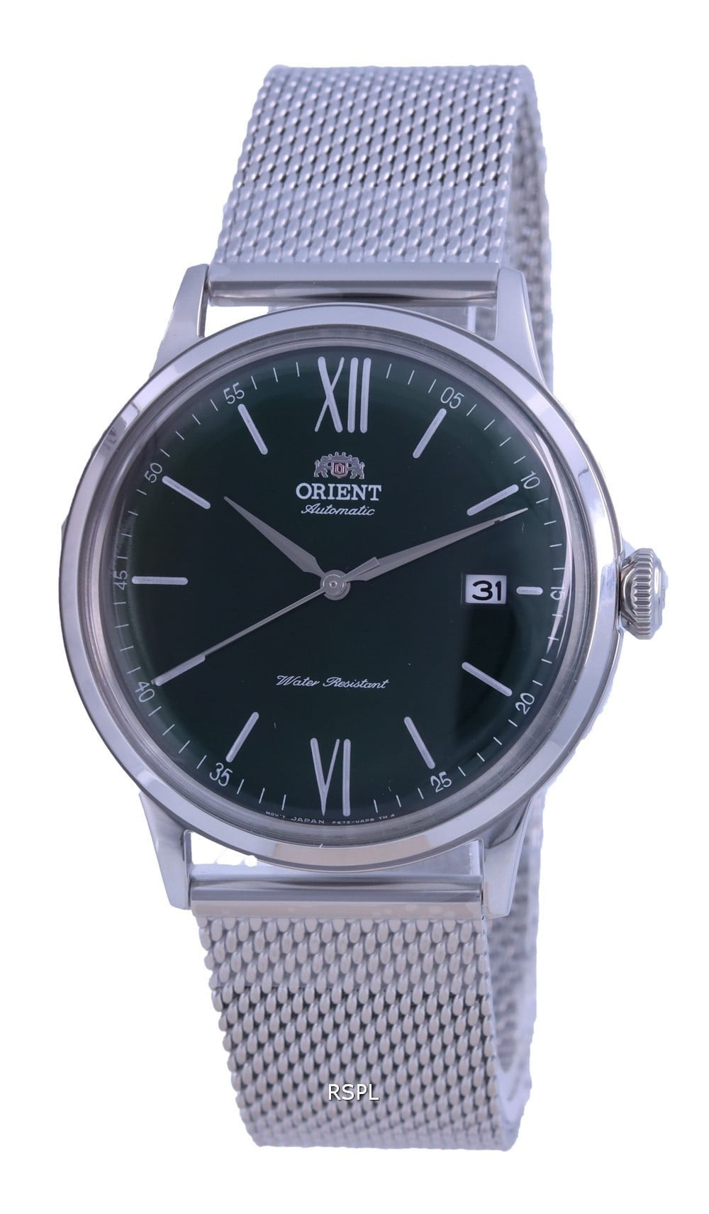 Orient Men's Bambino Auto Stainless Steel Watch, Green Dial, RA ...
