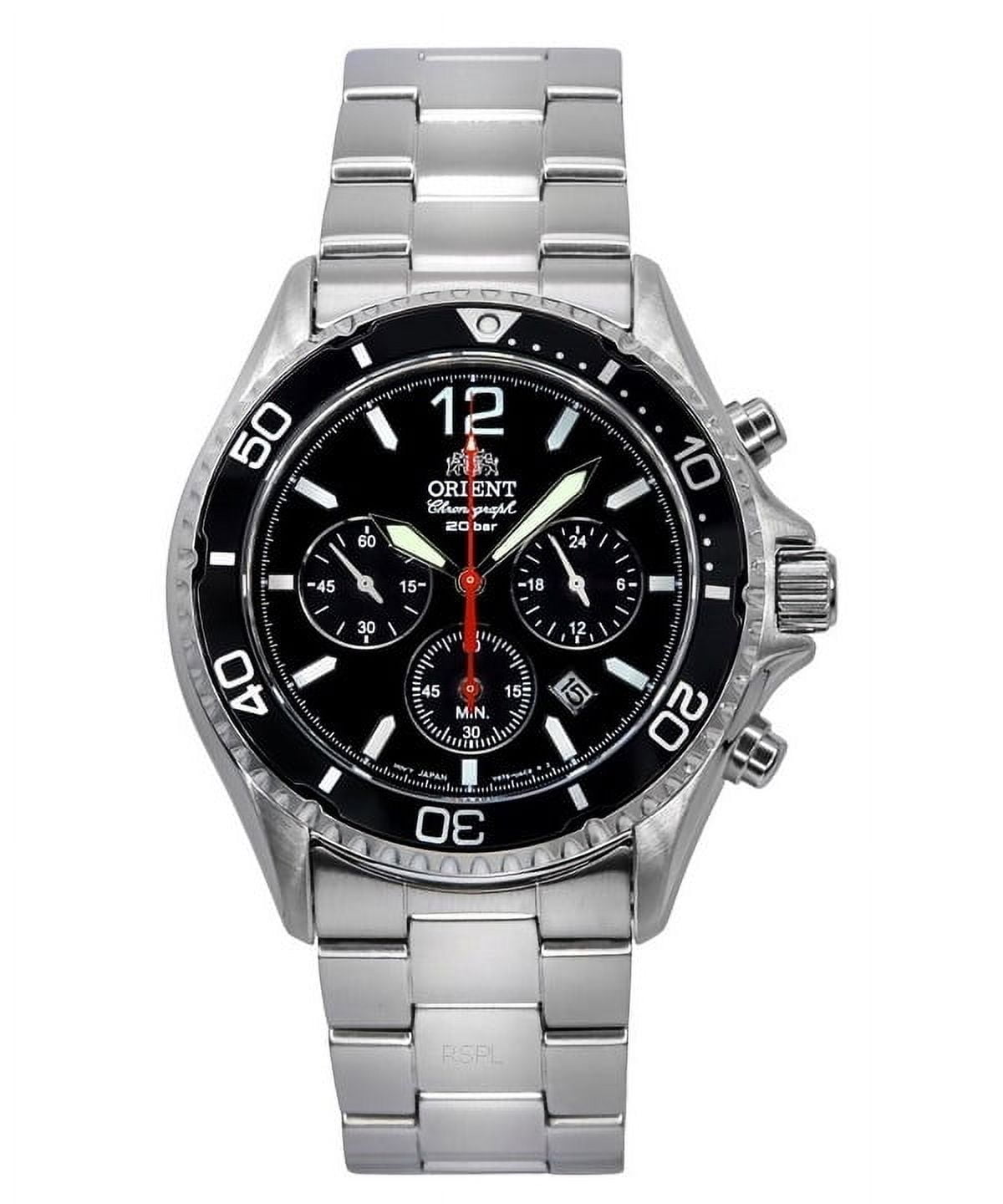 Men's Orient Mako Solar Powered Chronograph Sport Watch RA-TX0202B10B ...