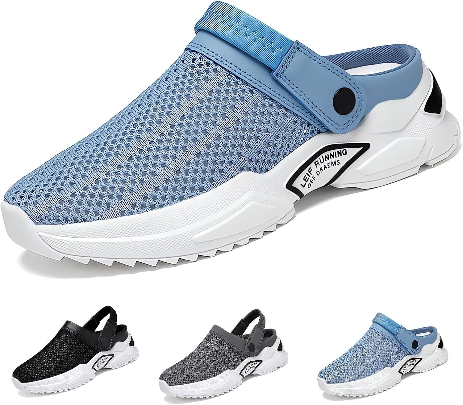 Men's Orthopedic Hollow-Out Summer Sandals Womens Mens Classic Clogs Mules Comfy Slip on Walking ...