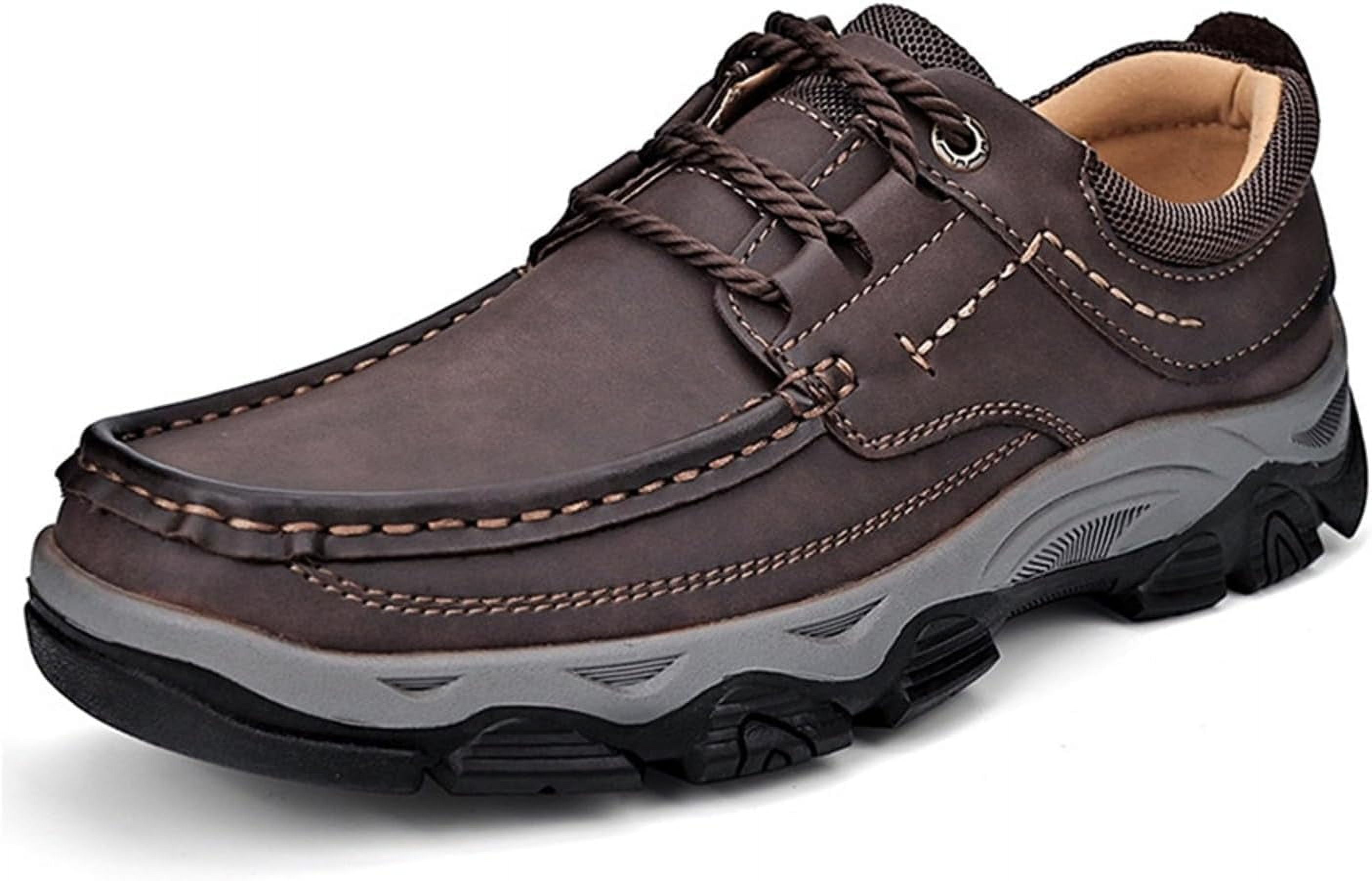 Men's Orthopedic Walking Shoes Genuine Leather Slip On Loafers Arch ...