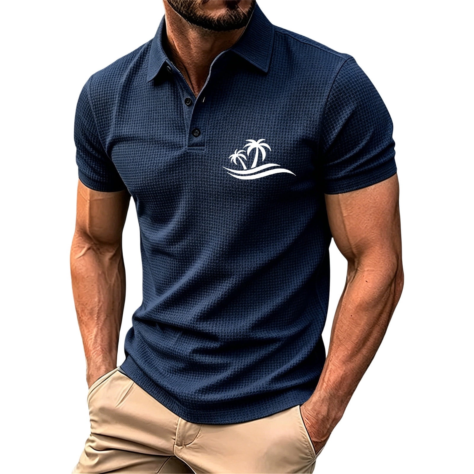 Men's Outdoor Performance Textured Polo Shirts Short and Long Sleeve ...