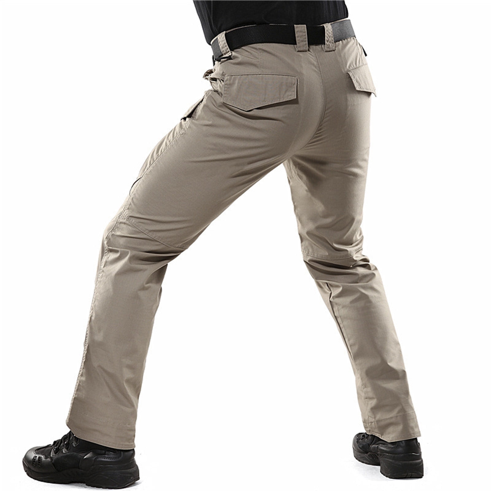 Men's Outdoor Tactical Work Pants with Slim-Fit Design, Multi-Pocket ...