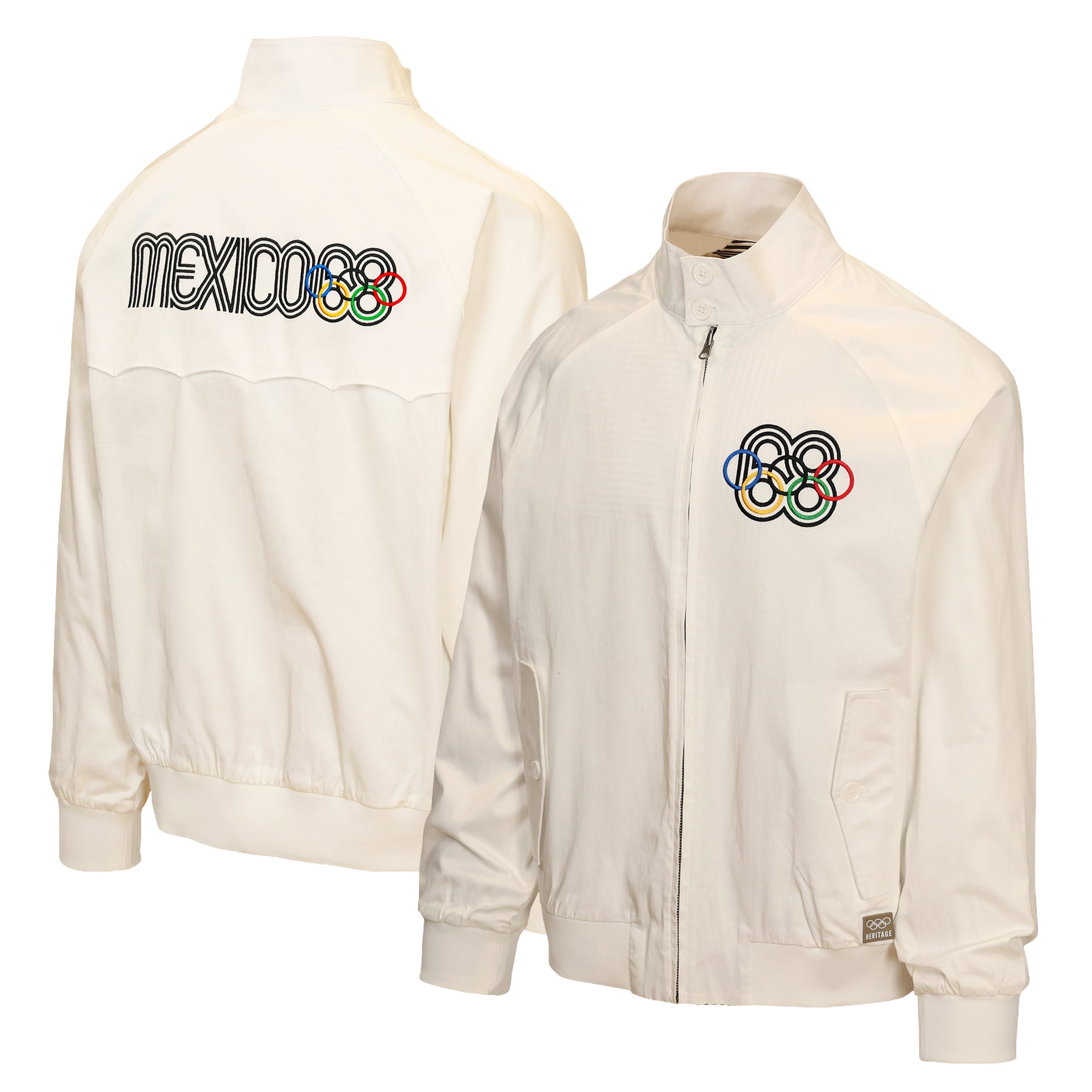 Men's Outerstuff White Olympic Games Harrington Full-Zip Jacket ...