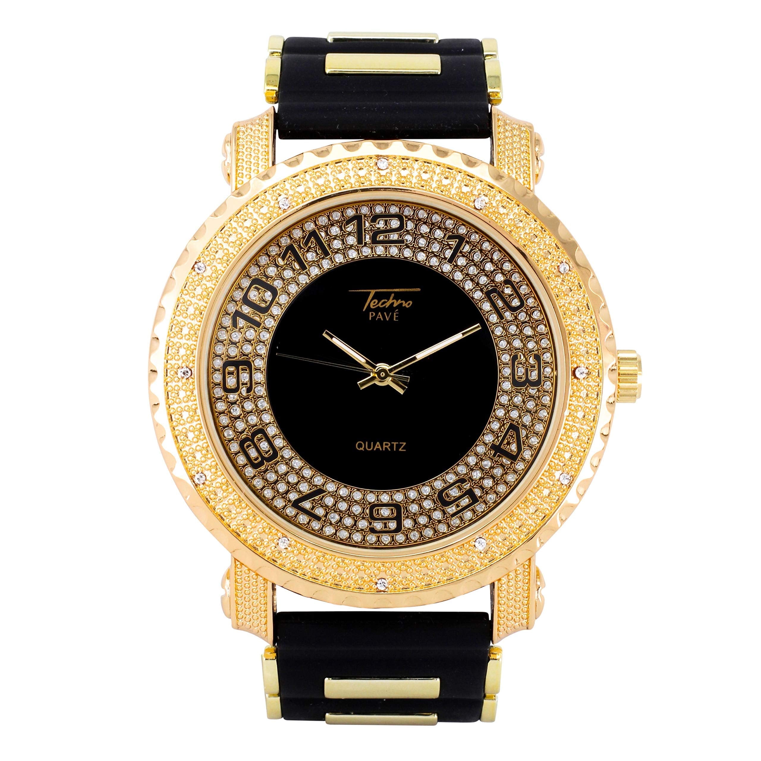 Men's Oversized 52mm Diamond Watch with Iced Out Dial and Bling Case ...