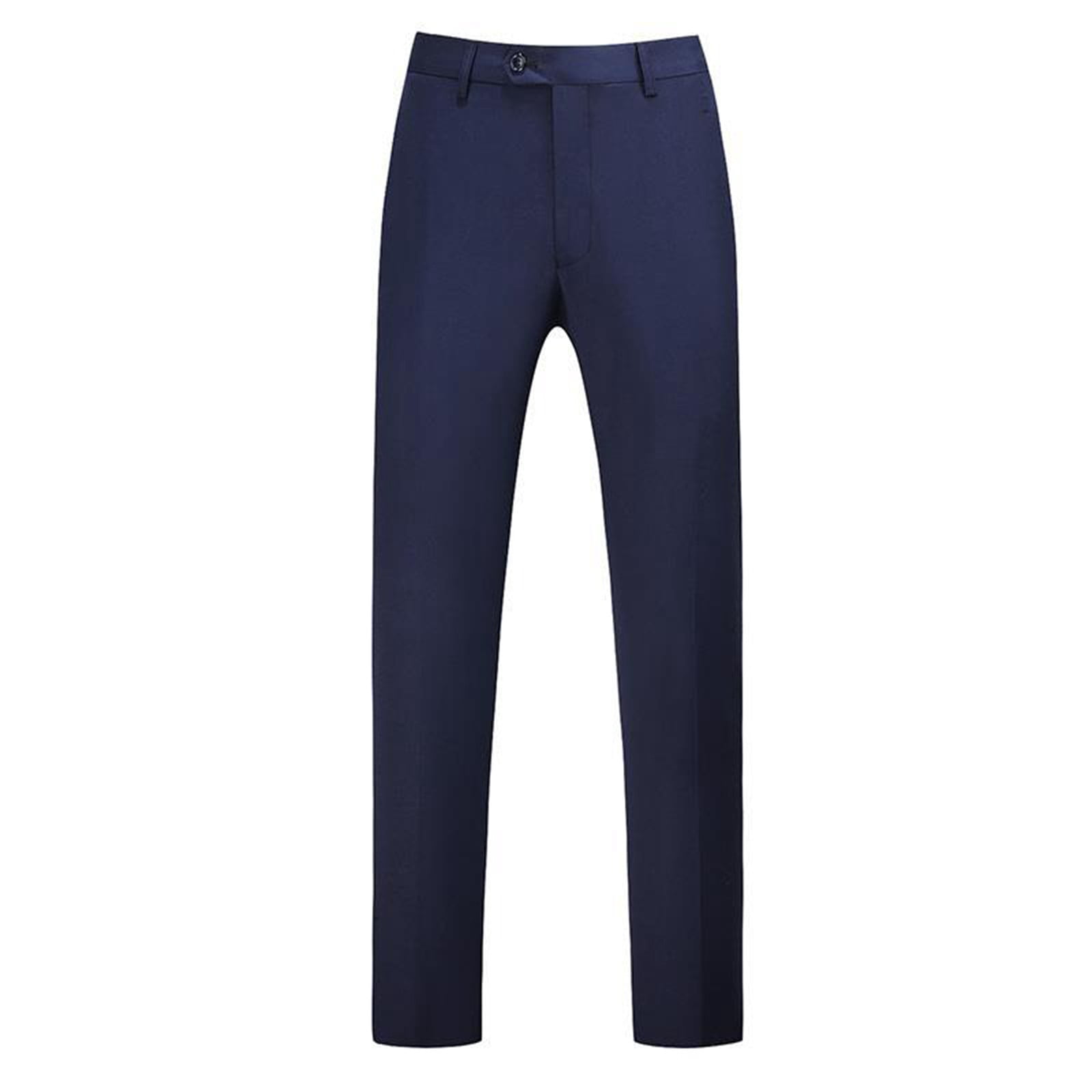 Men's Oversized Solid Color Straight Leg Suit Pants, With Relaxed Fit ...