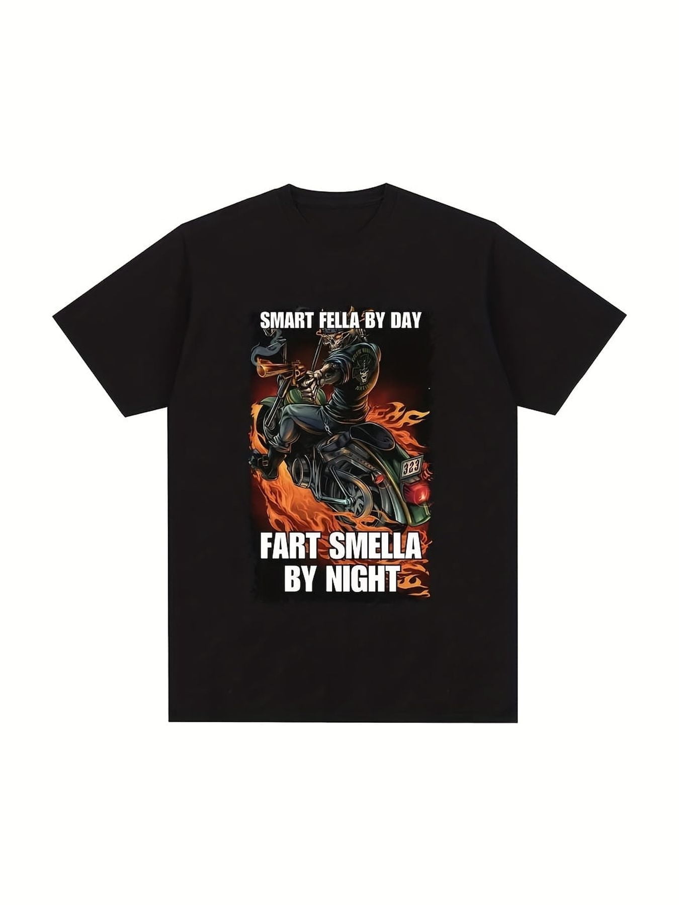 Men's Oversized Vintage Skeleton Graphic T-Shirt - Funny Meme, Short ...