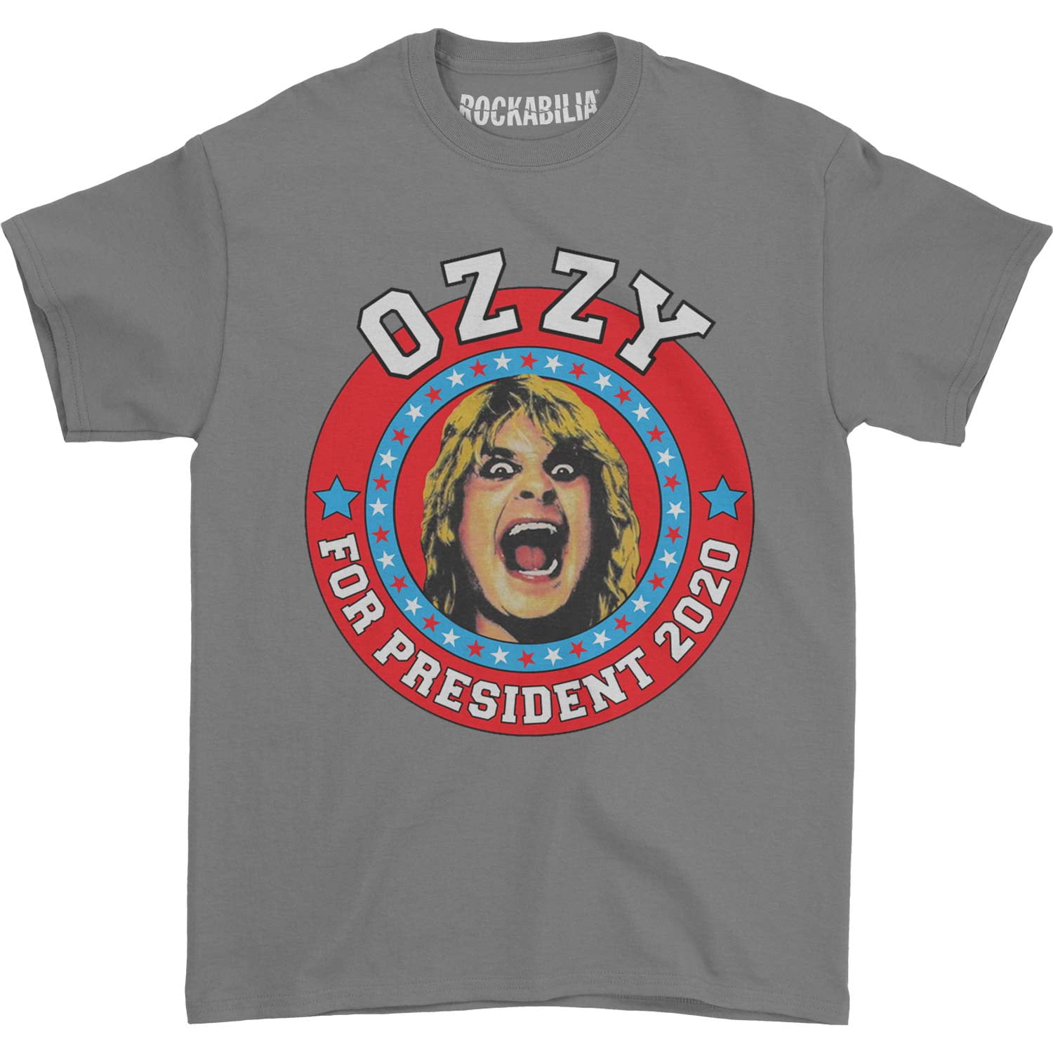 Men's Ozzy Osbourne Ozzy For President 2020 Grey Tee (Rockabilia ...