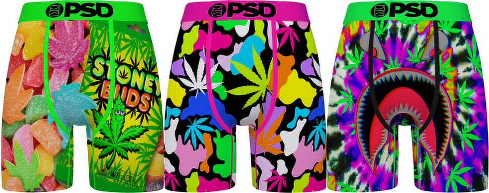 Men's PSD Neon Cannabis Multi 3-Pack Boxer Briefs - XL - Walmart.com