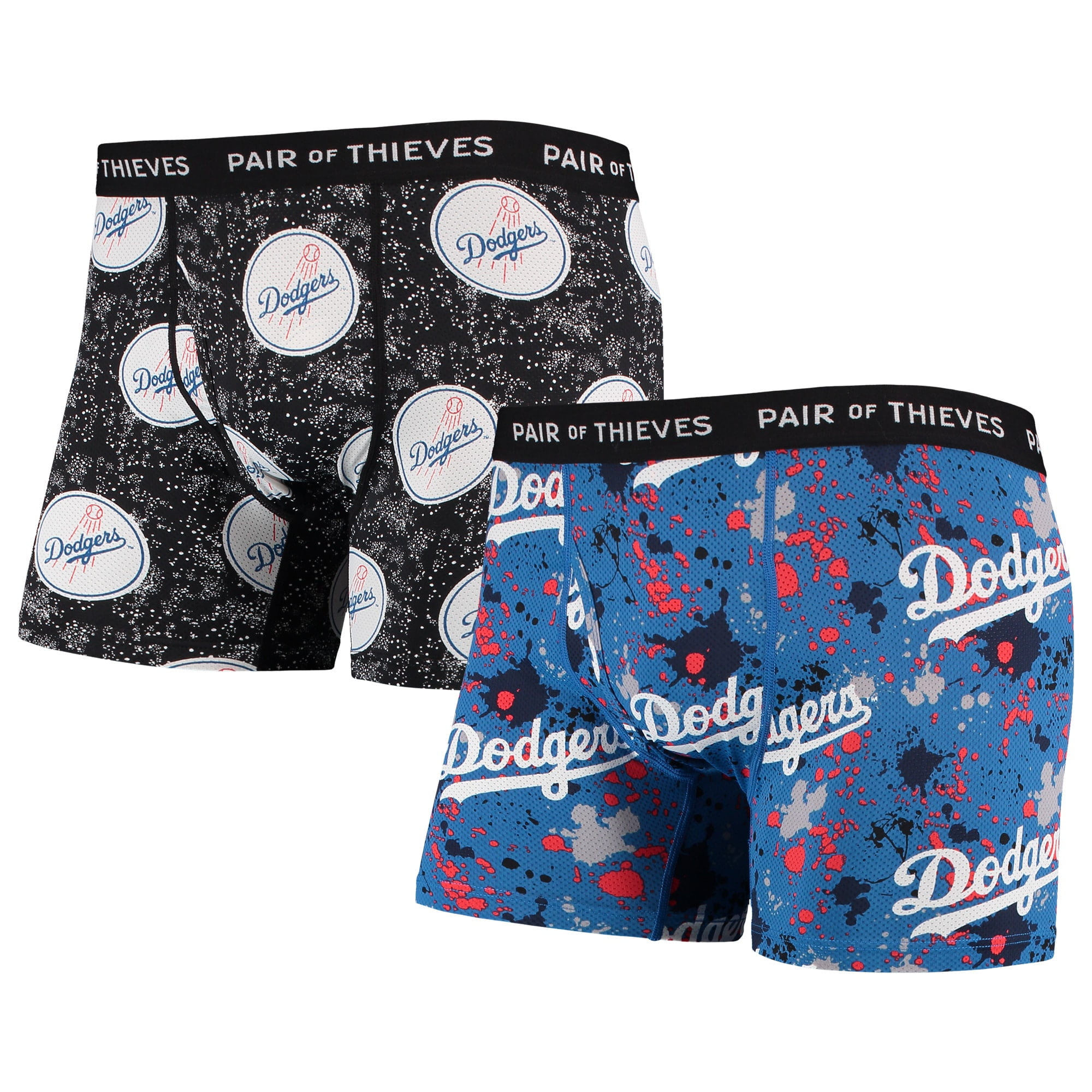 Men's Pair of Thieves Royal/Black Los Angeles Dodgers Super Fit 2-Pack ...