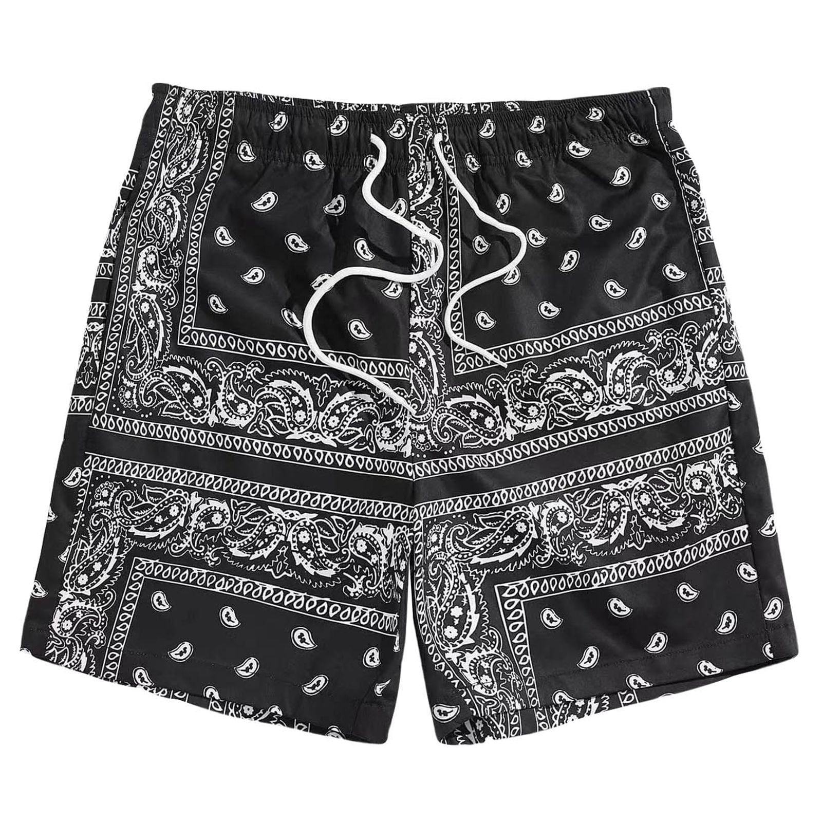 Men's Paisley Print Graphics Shorts Drawstring Waist Casual Boho Tribal ...