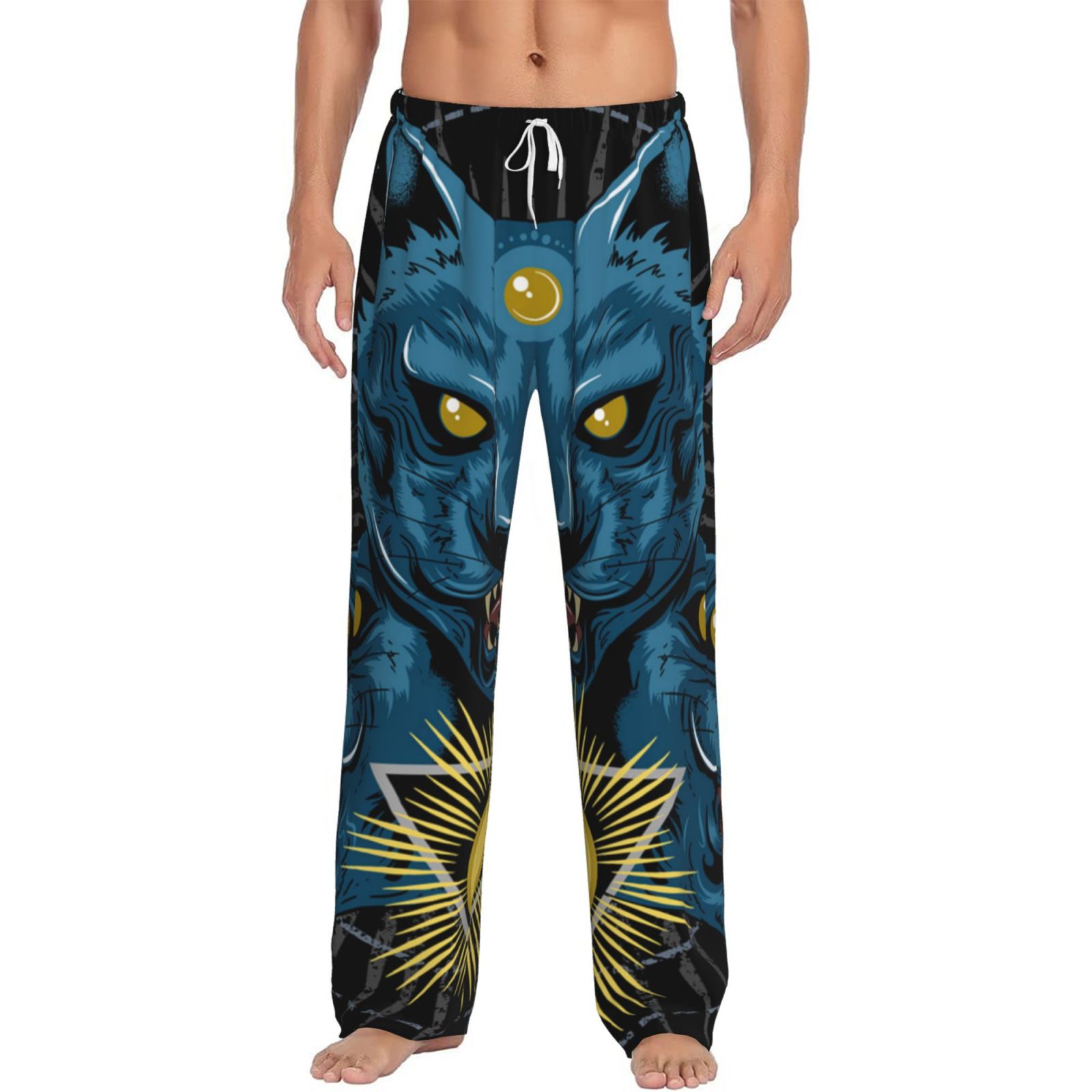 Men's Pajama Pants Comfy Sleep Lounge Bottoms Pockets, Cat Tiger ...