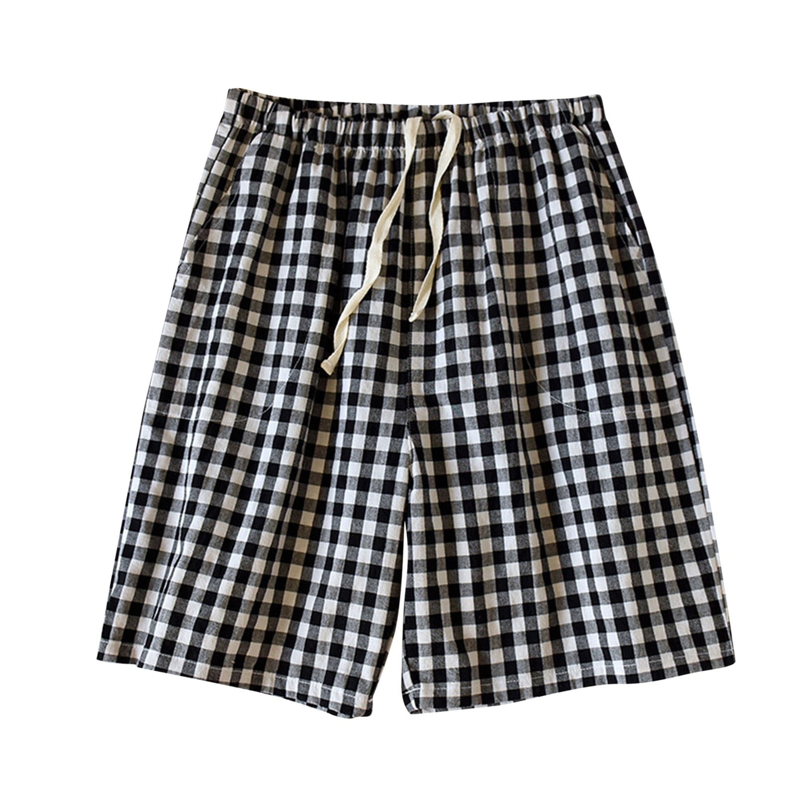 Men's Pajama Pants Cotton Spring/Summer Thin Shorts Loose Fitting ...