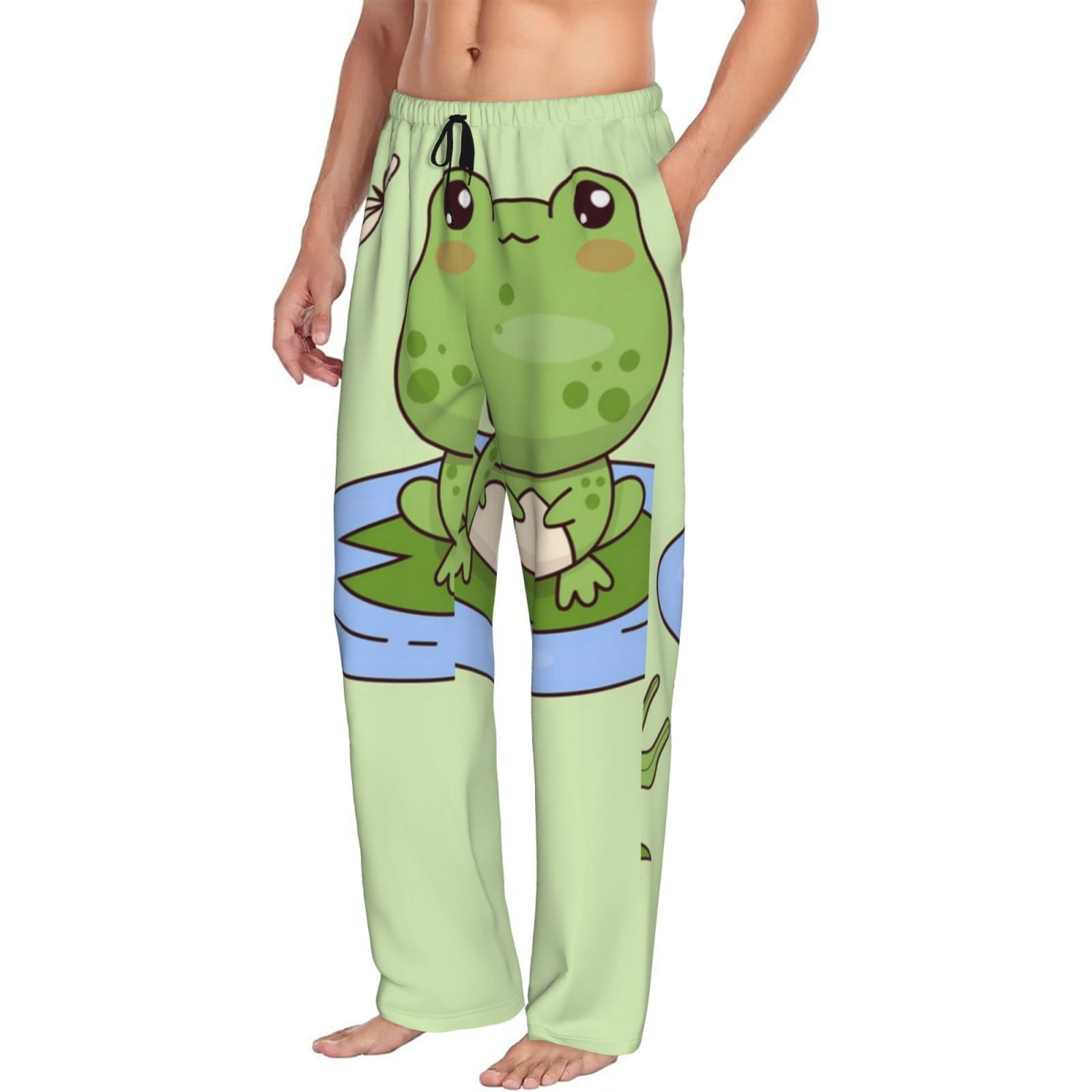 Men's Pajama Pants Frog Amanita Mushroom Soft Pj Bottom Pants, Sleep ...