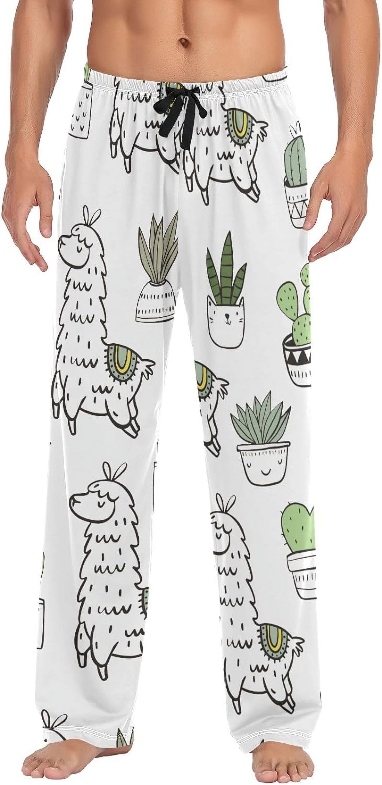 Men's Pajama Pants with Pockets Sleepwear Lounge Pants Stretch Casual ...