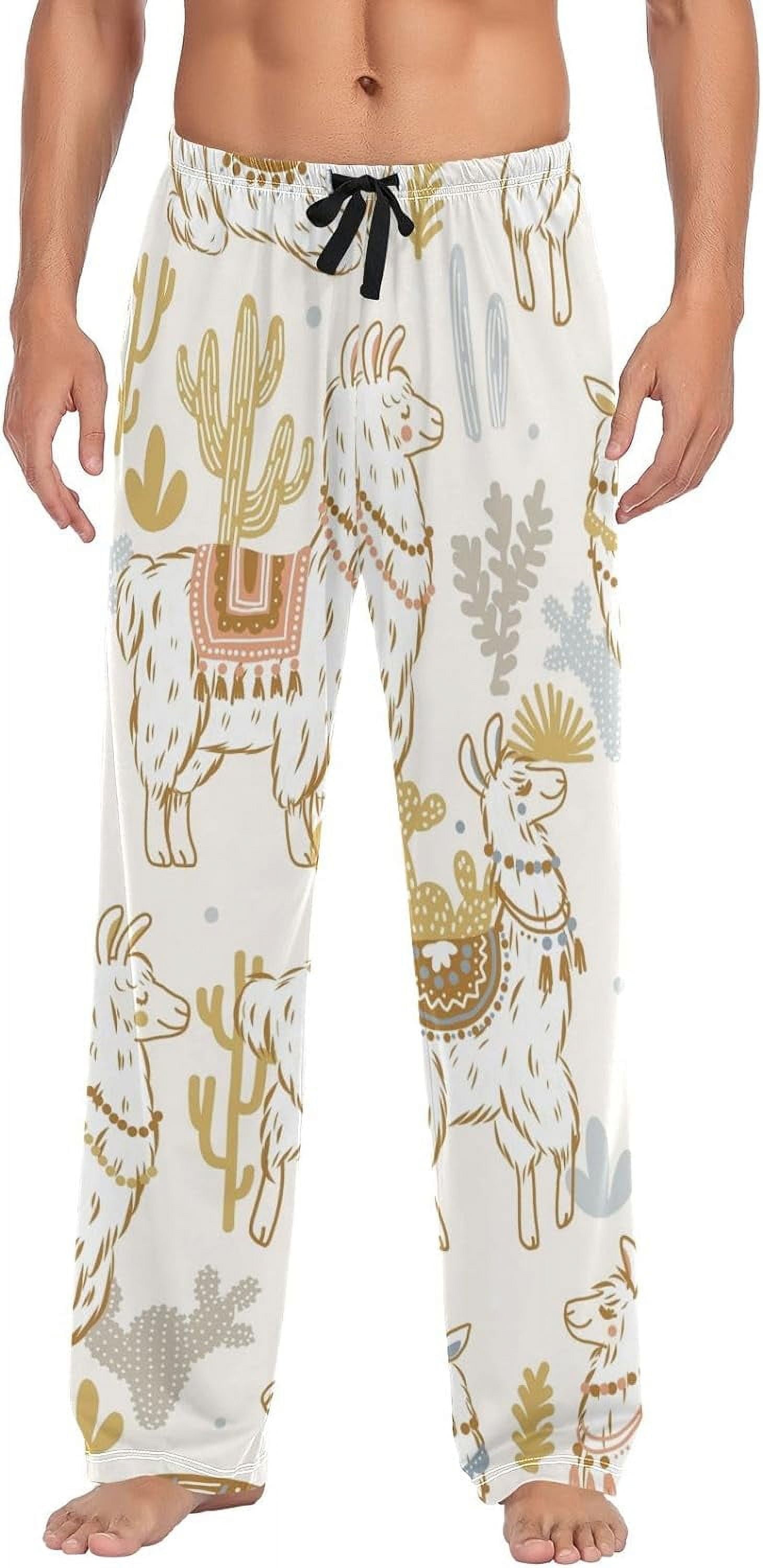 Men's Pajama Pants with Pockets Sleepwear Lounge Pants Stretch Casual ...