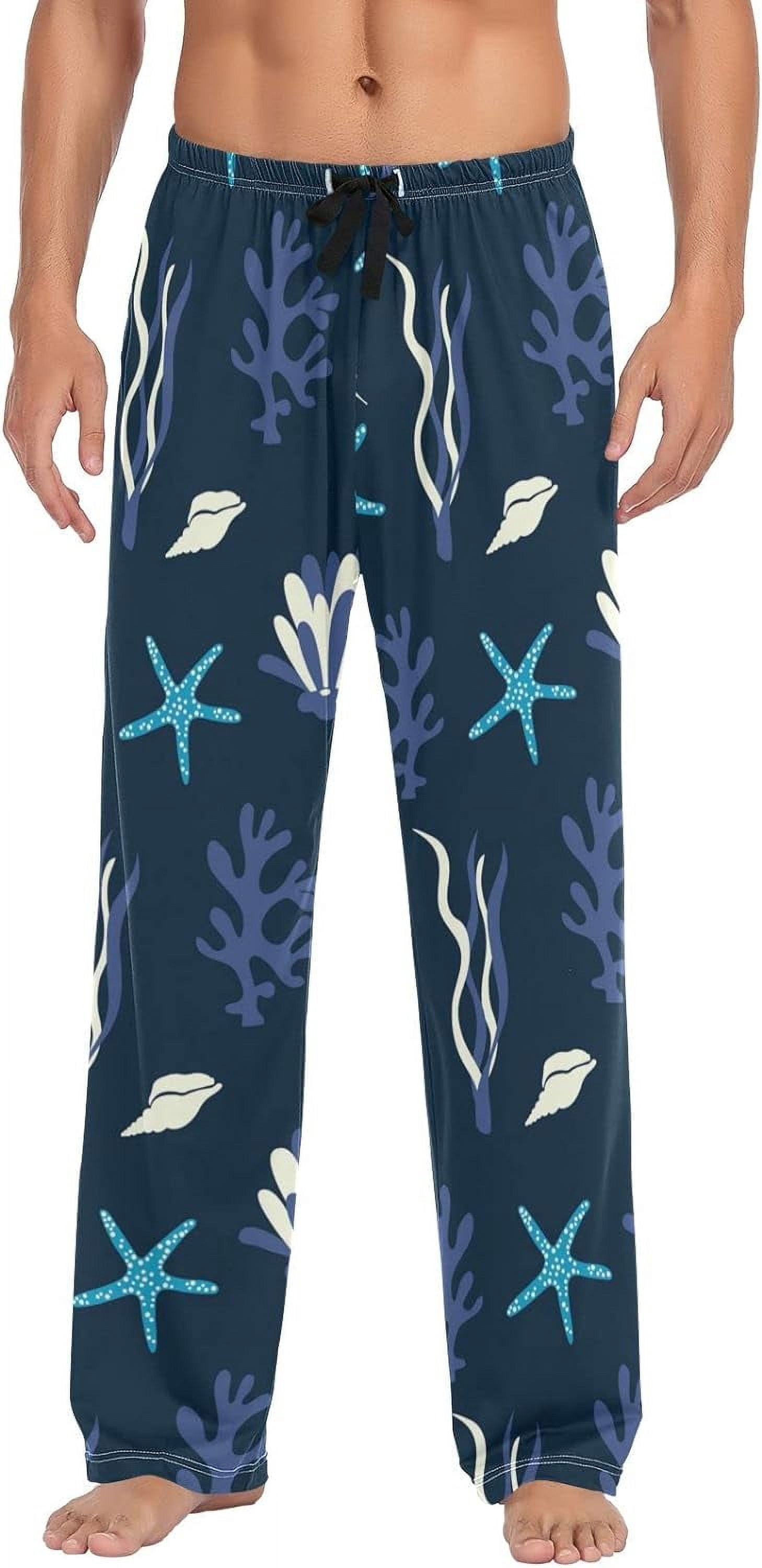 Men's Pajama Pants with Pockets Sleepwear Lounge Pants Stretch Casual ...