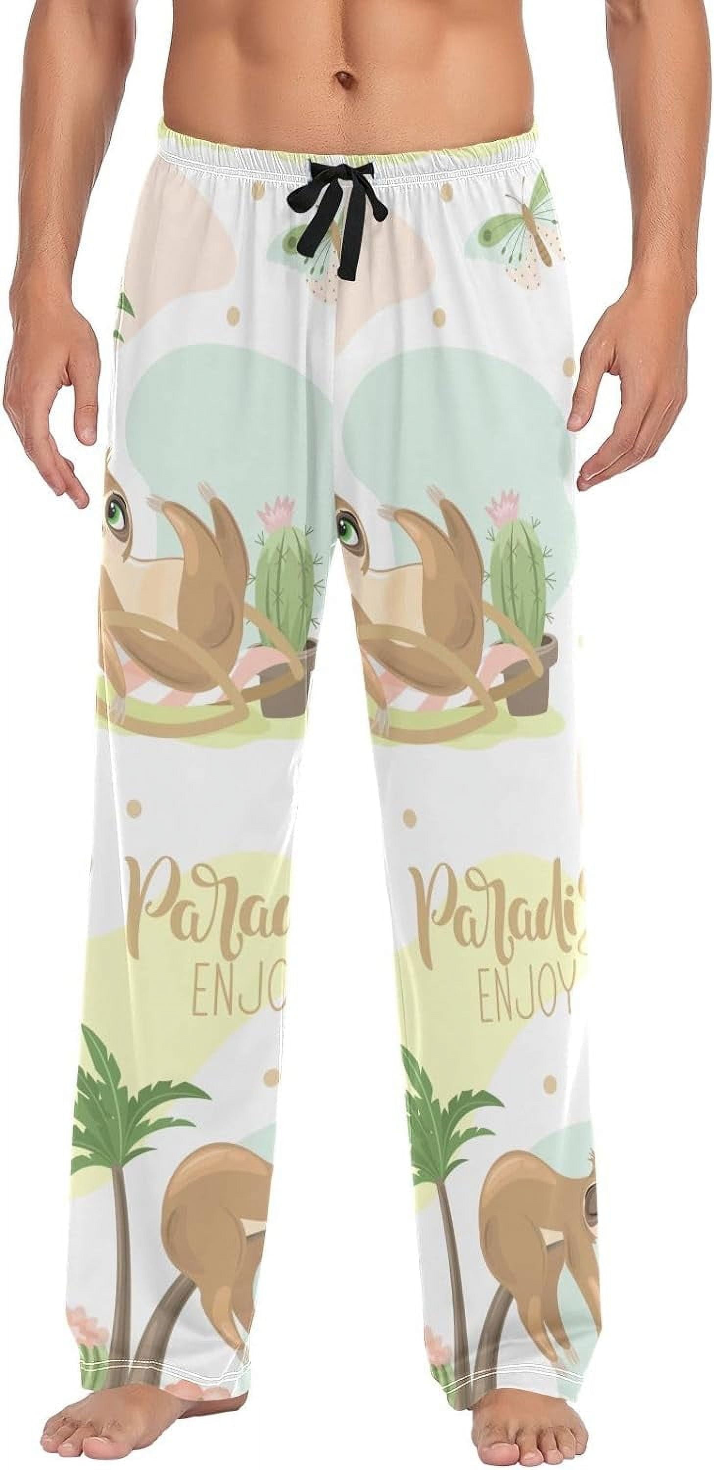 Men's Pajama Pants with Pockets Sleepwear Lounge Pants Stretch Casual ...