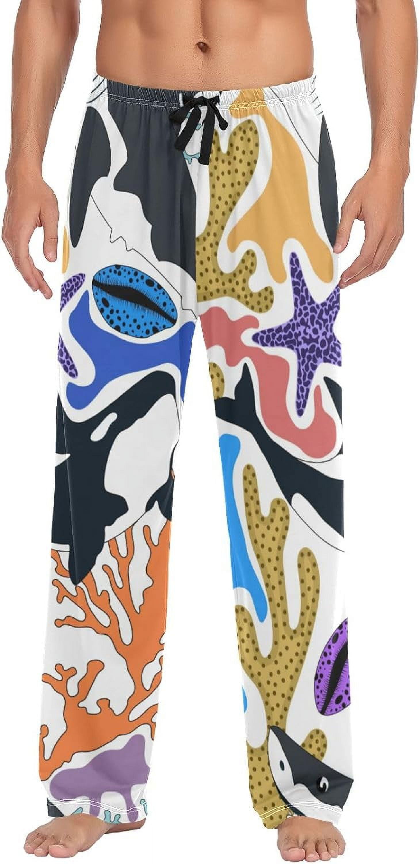 Men's Pajama Pants with Pockets Sleepwear Lounge Pants Stretch Casual ...