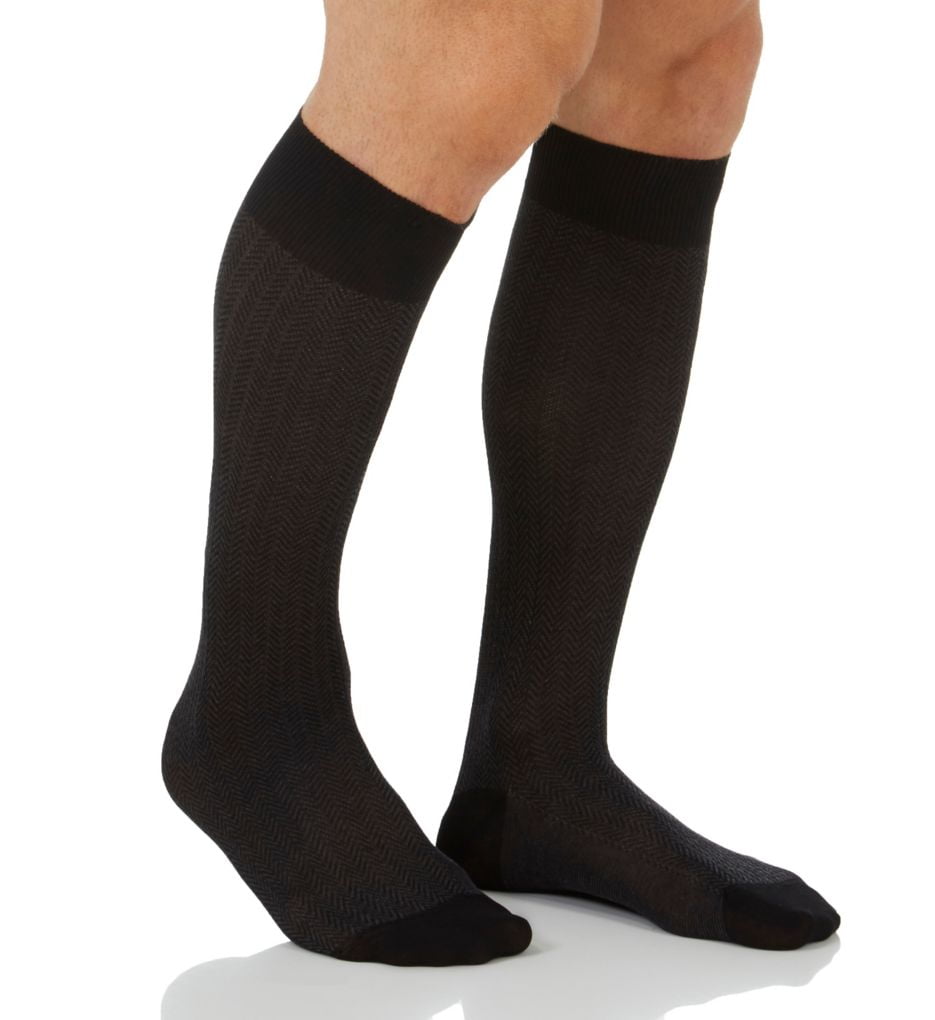 Men's Pantherella 6311 Fabian Herringbone Over The Calf Fancy Sock ...
