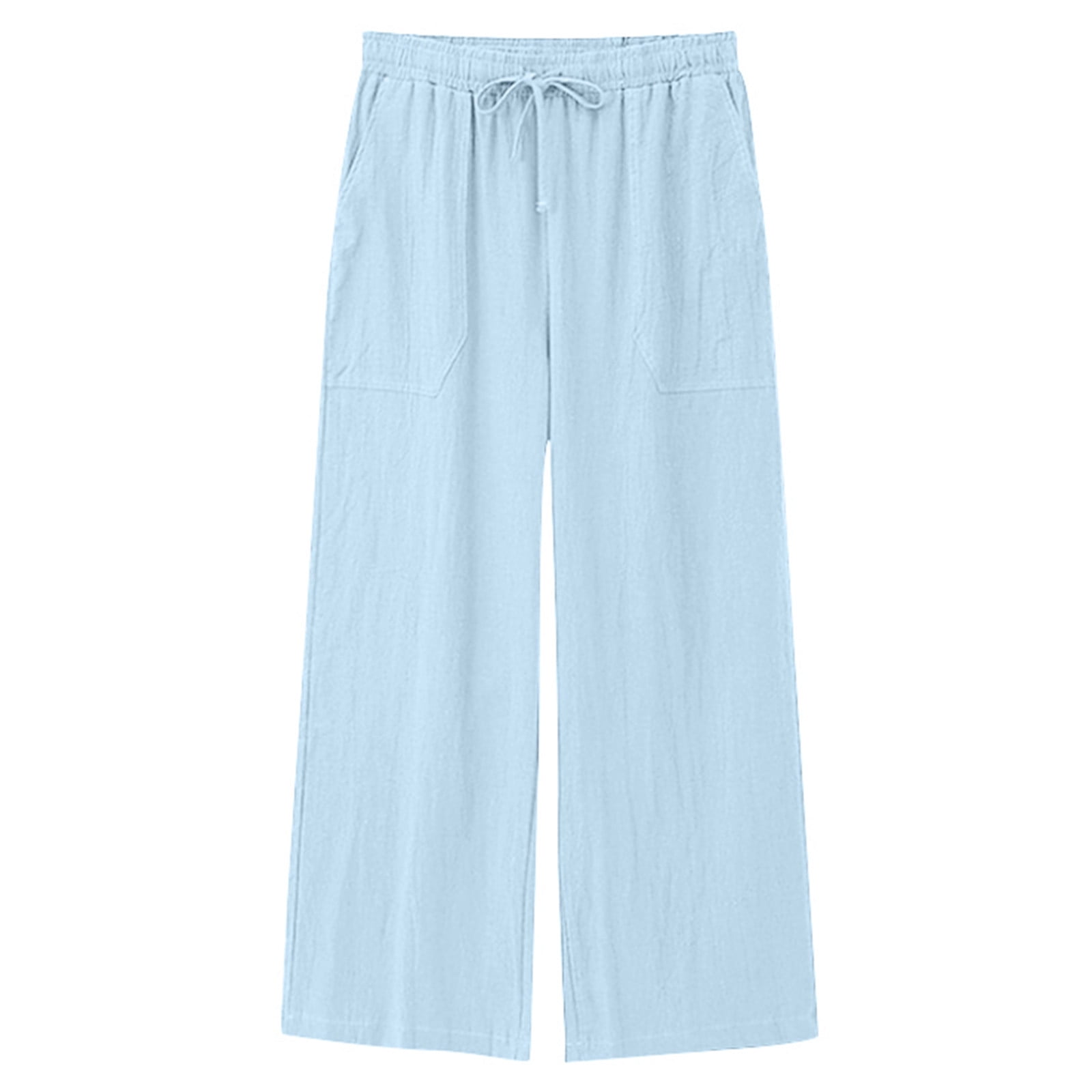Men's Pants Solid Color Pocket Trouser Fashion Overalls Beach Pockets ...