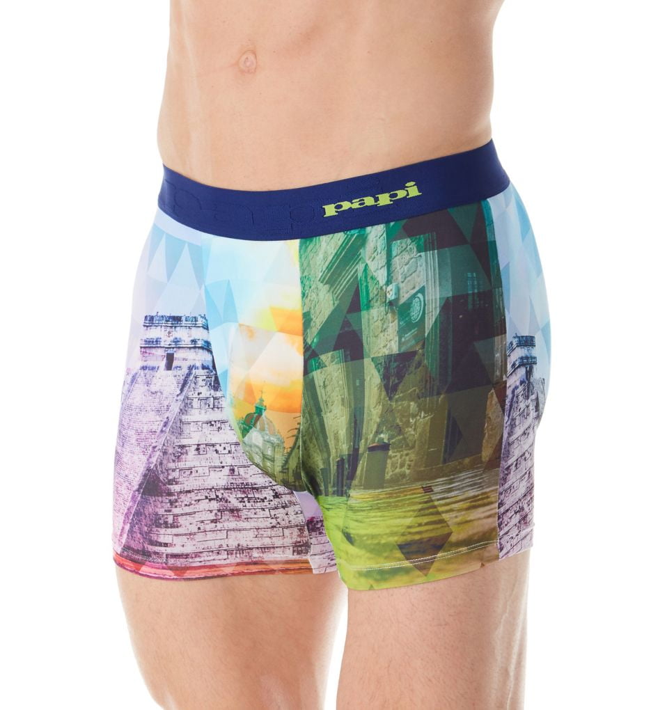 Men's Papi 626719 Digital Print Quick Dry Boxer Brief (Scenic Print 3 M ...