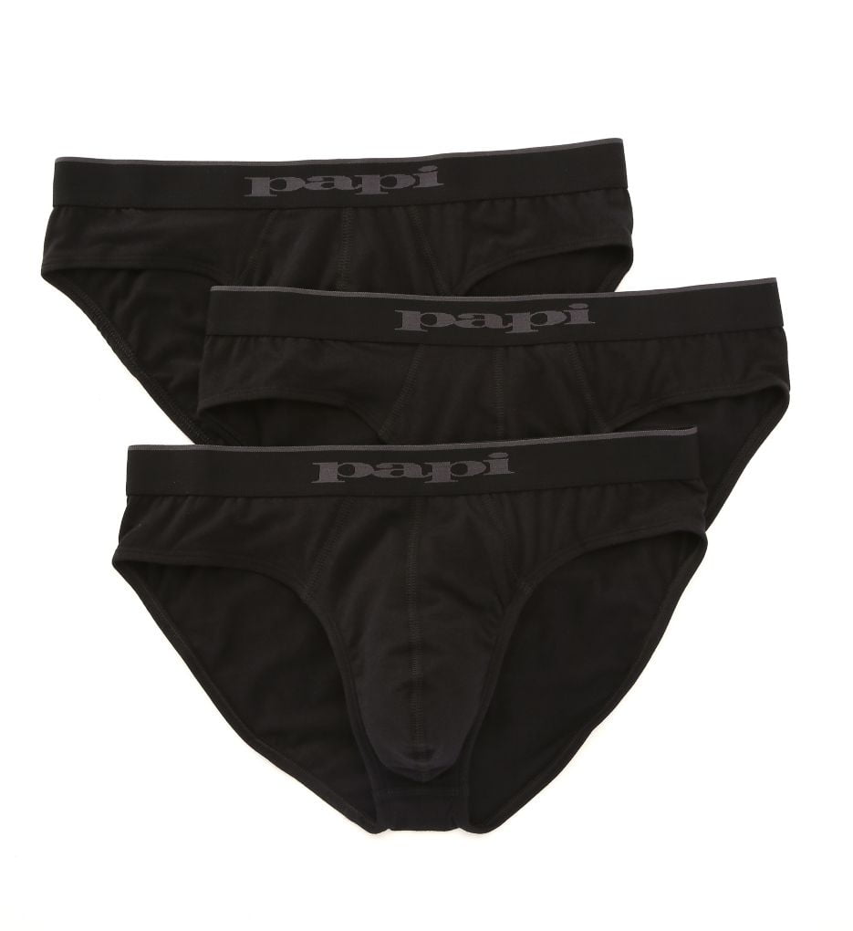 Papi Men's Essentials Cotton Stretch Low Rise Briefs - 3 Pack, Sleek ...