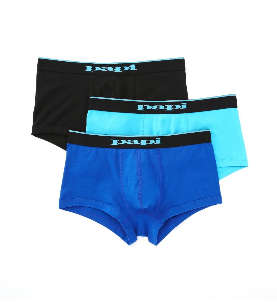papi Stylish Brazilian Solid and Print Trunks (3-Pack of Men's ...