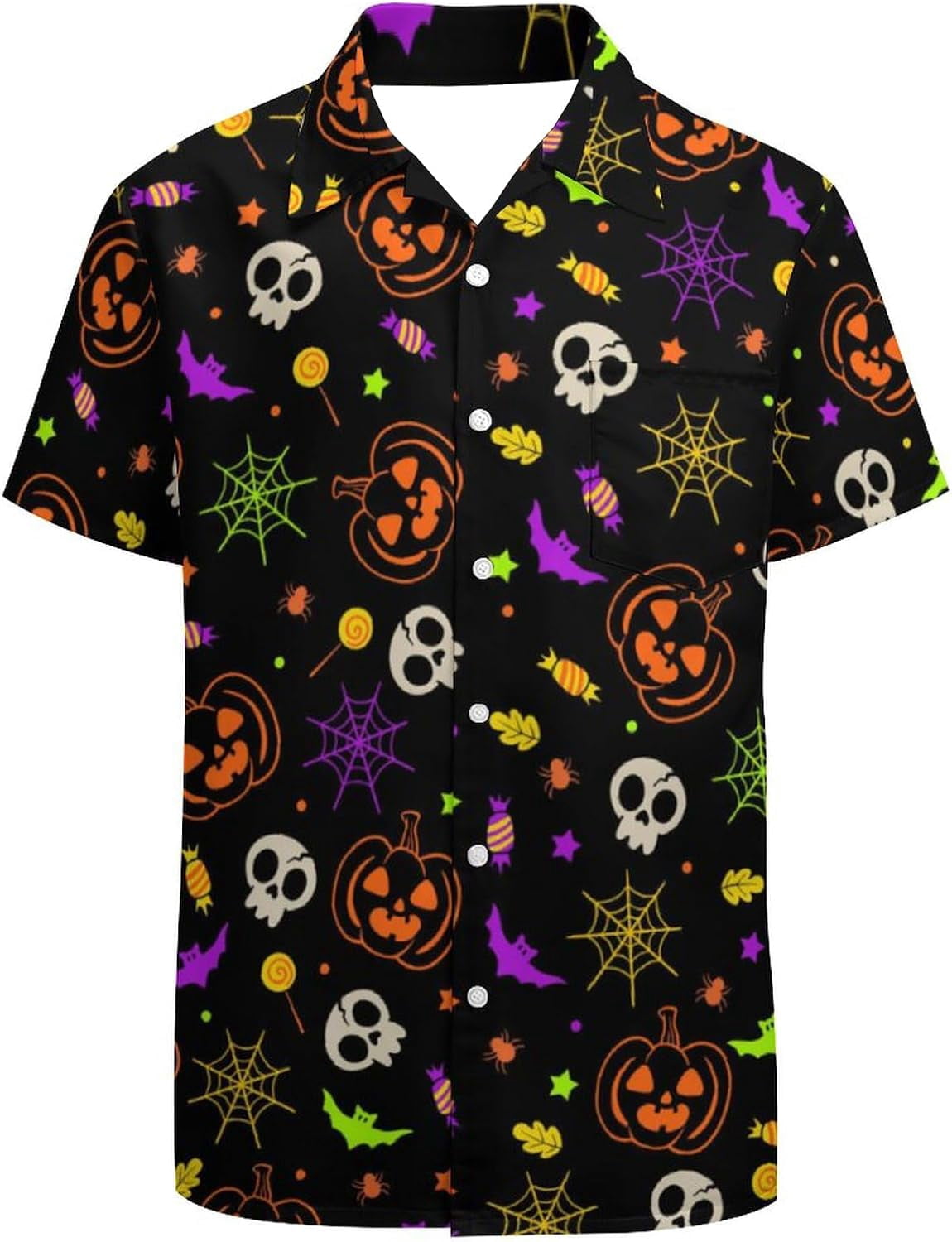 Men’s Party-Ready Hawaiian Shirt Button Down Short Sleeve - Metallic ...